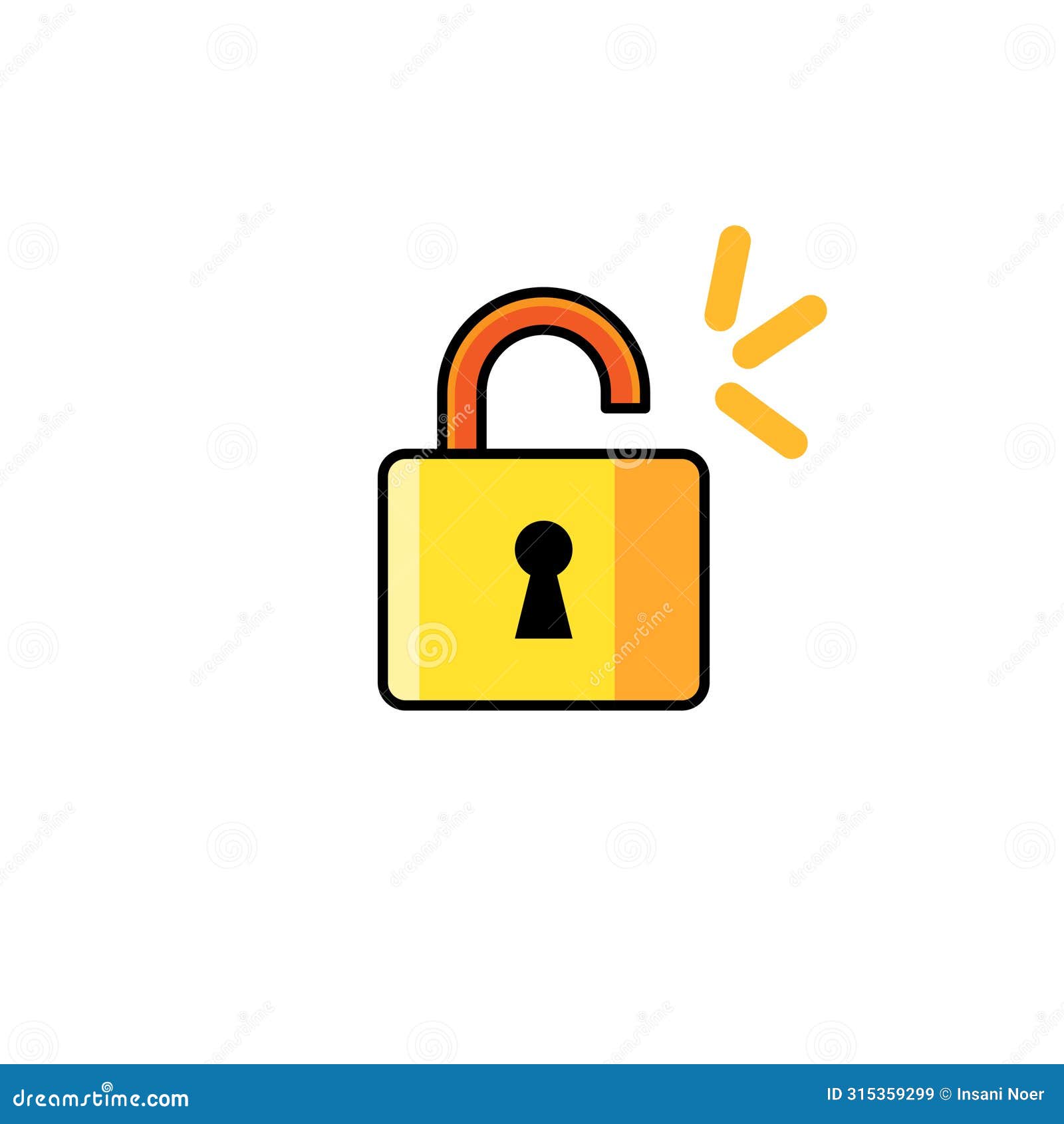 Key Locked Vector Illustration for Icon, Logo, Template, Element, Etc ...