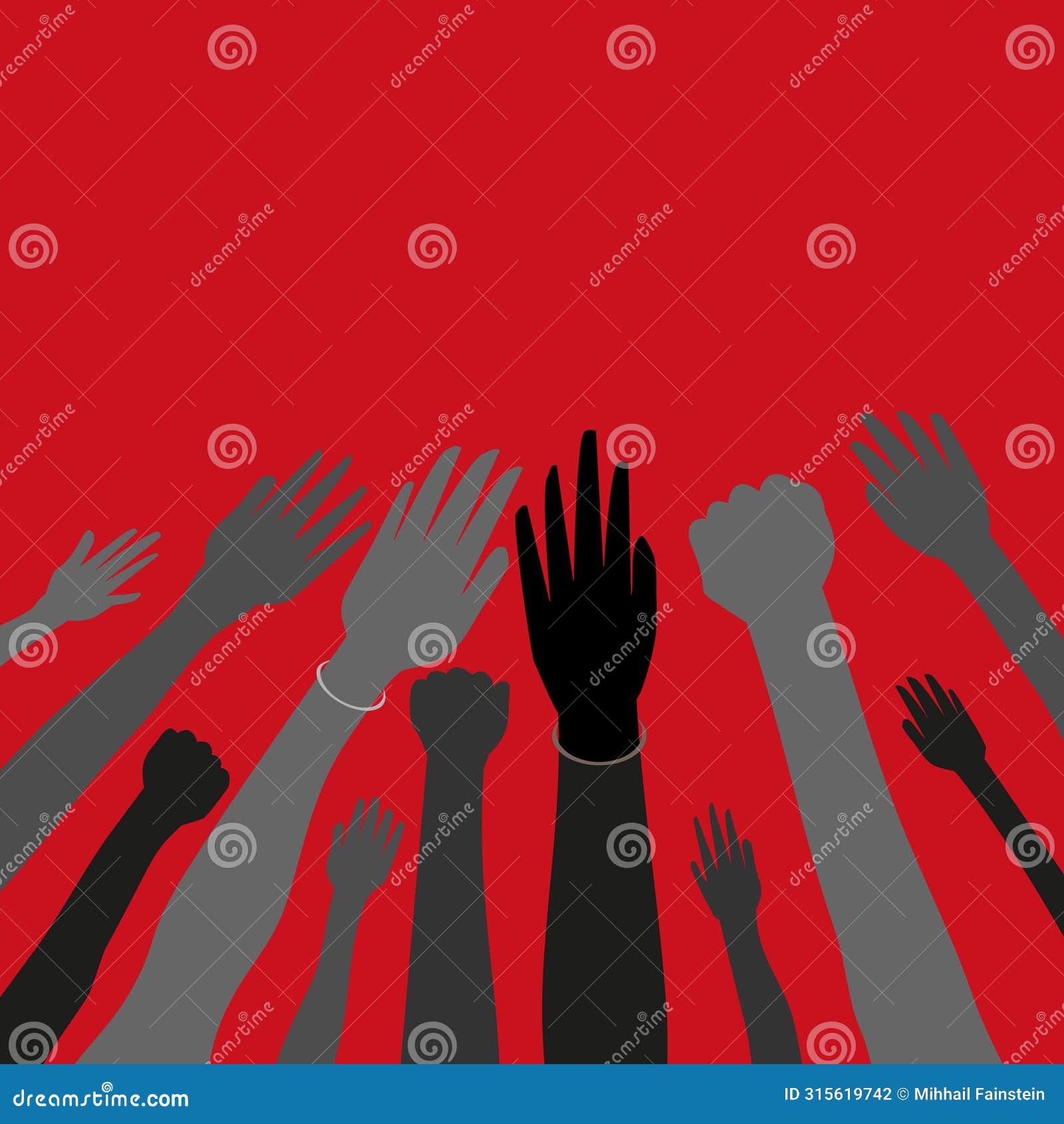 Fist Protests Hands, Power and Revolution Fight Stock Illustration ...
