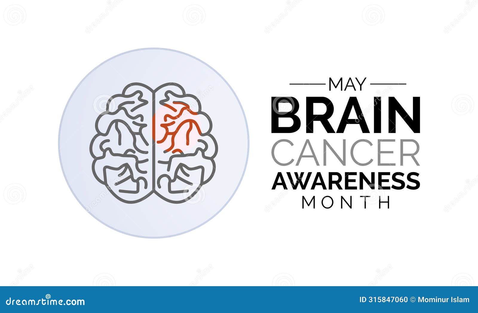 Brain Cancer Awareness Month is Observed Each Year in May. Stock Vector ...
