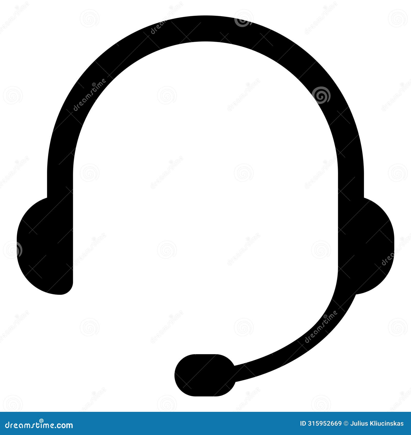Headphone for Support or Service. Call Center Sign Symbol. Customer ...