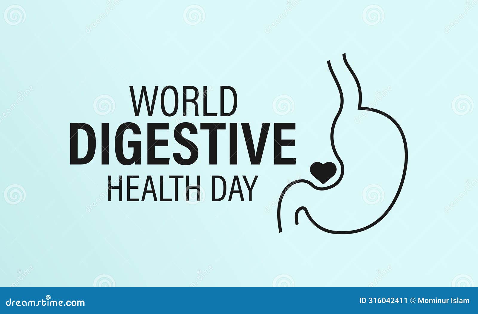 World Digestive Health Day Design Vector May 29 Stock Vector