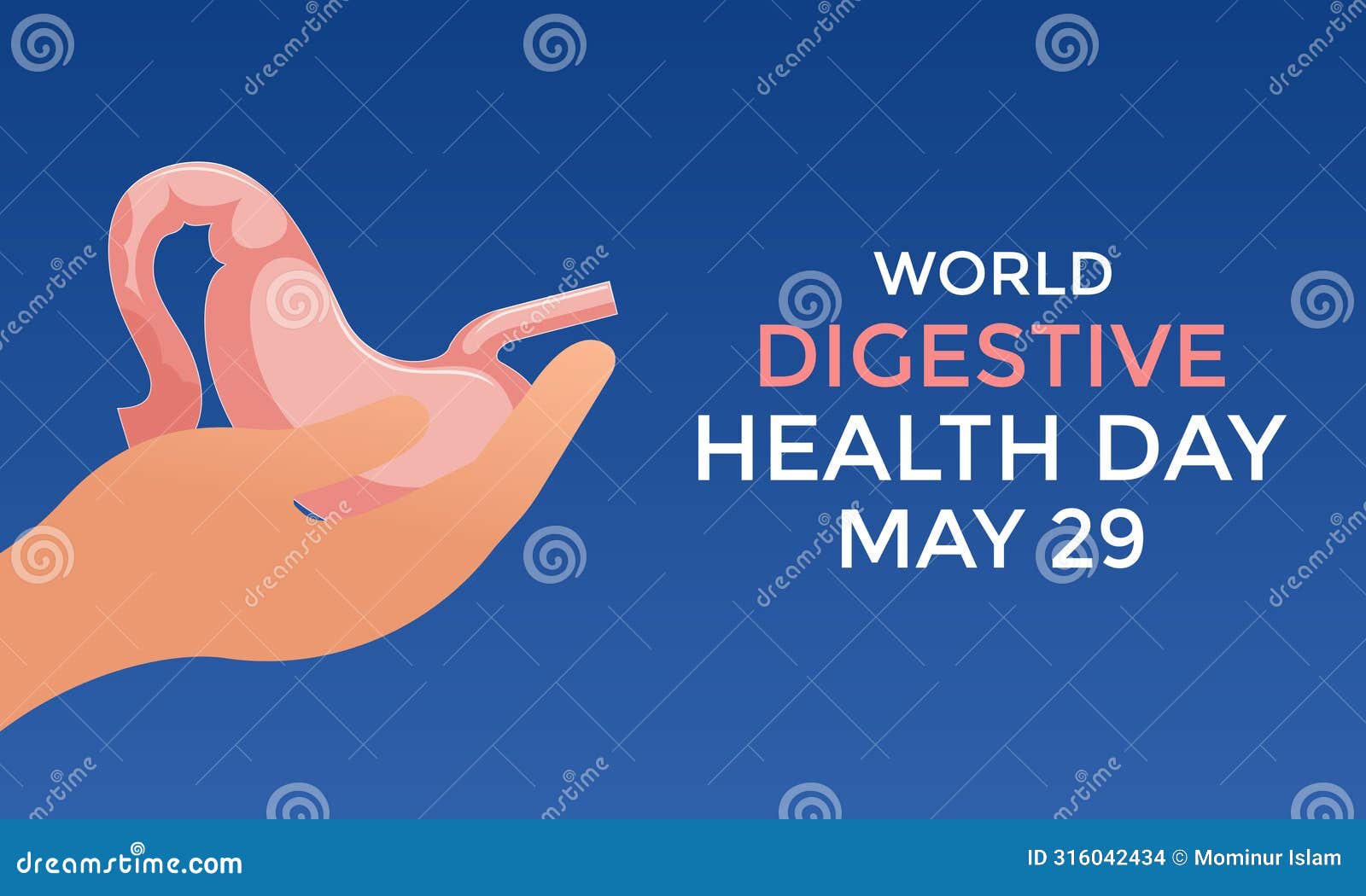 World Digestive Health Day Design Vector. May 29 Stock Vector ...