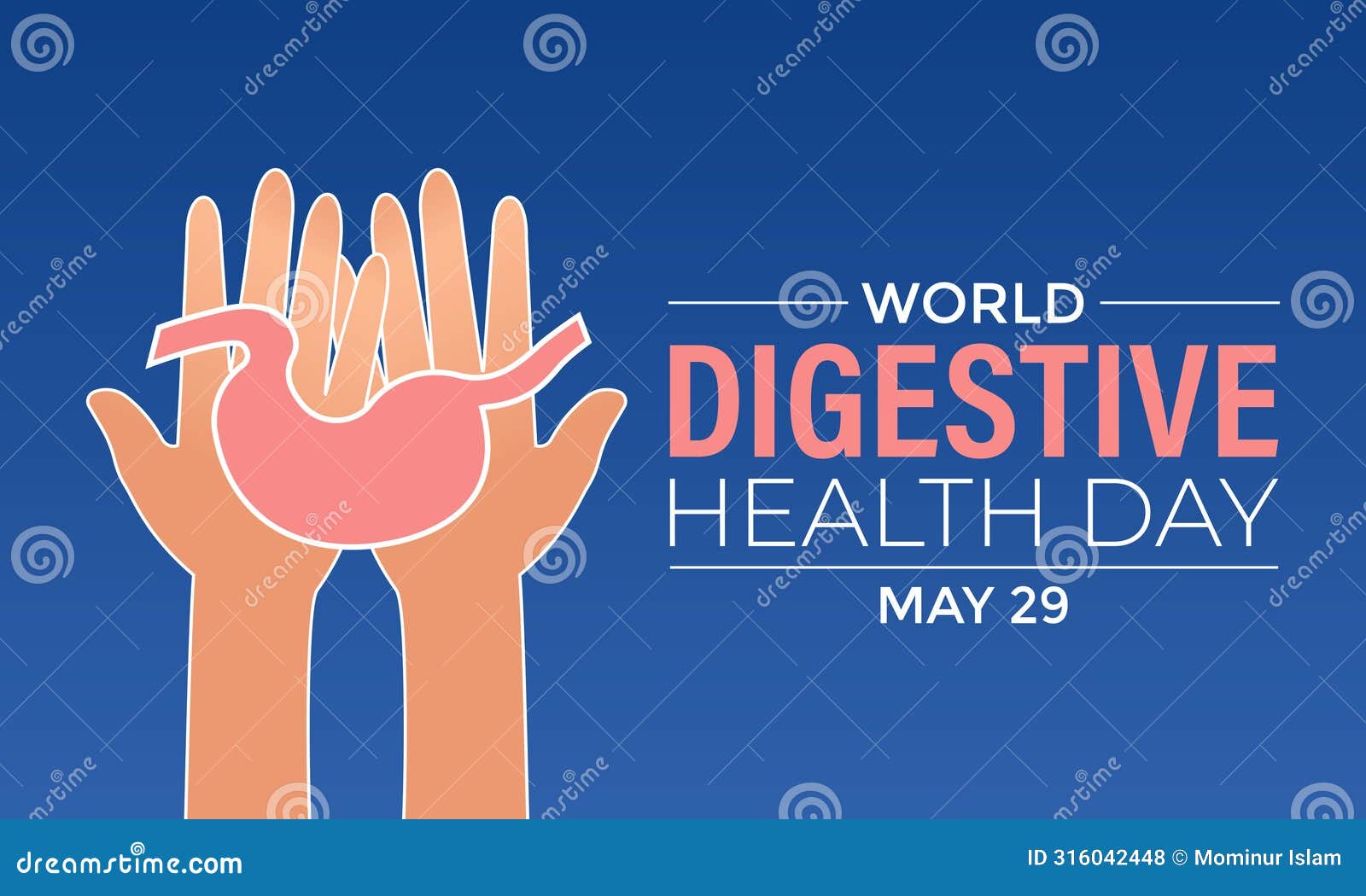 World Digestive Health Day Design Vector. May 29 Stock Vector ...