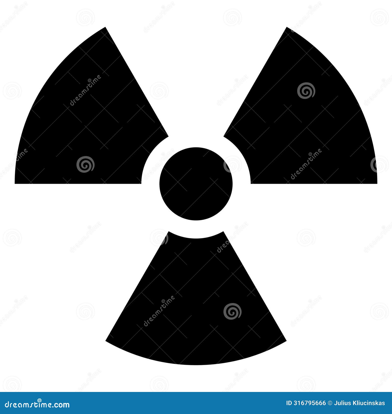 ISO 361 International Ionizing Radiation Trefoil Symbol. Radioactive ...
