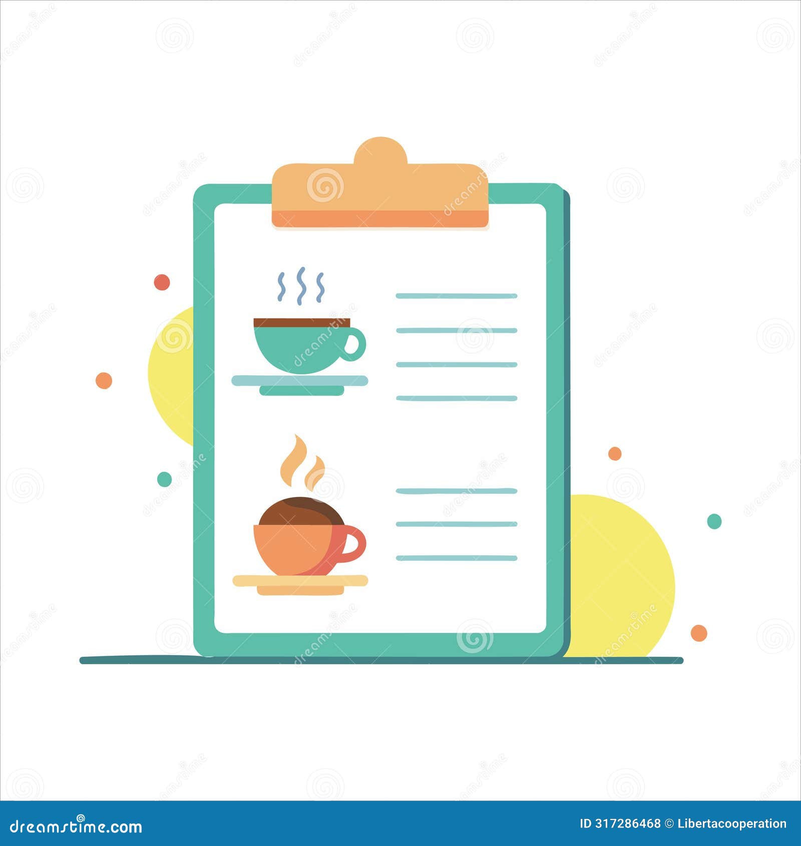 Modern Coffee Menu Design Illustration Stock Vector - Illustration of ...