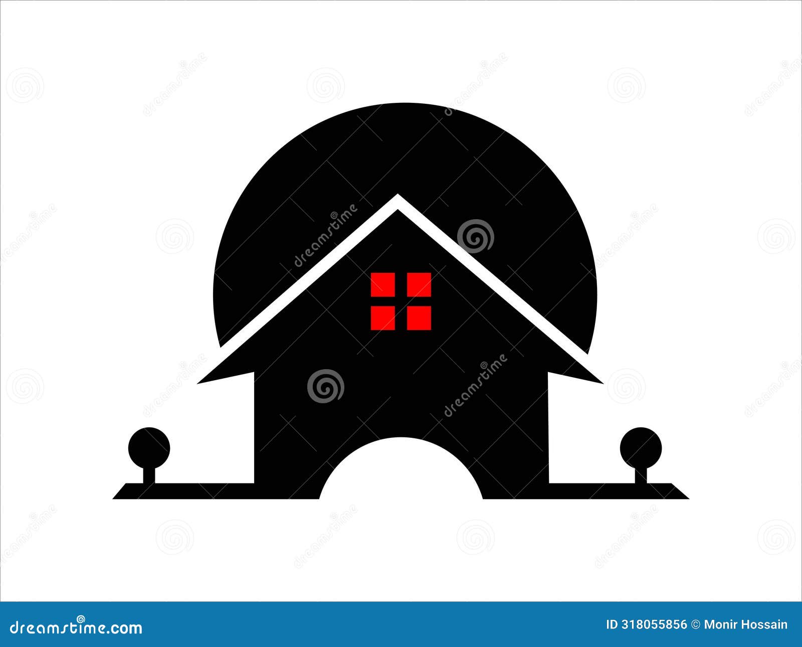 House design vector stock vector. Illustration of estate - 318055856