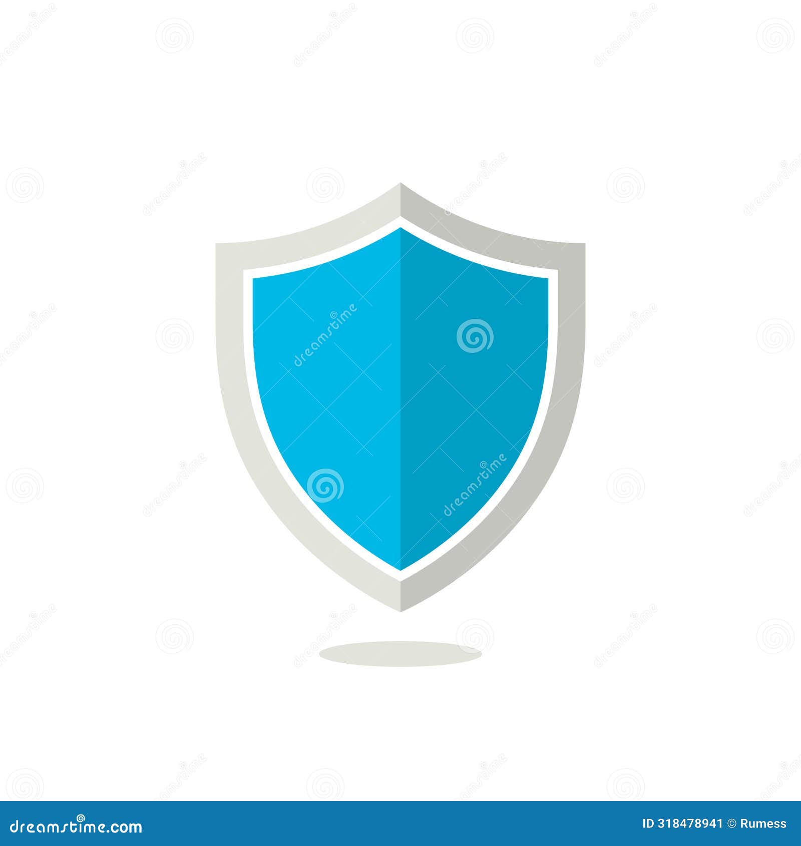 Blue Shield Icon. Vector Illustration Stock Vector - Illustration of ...