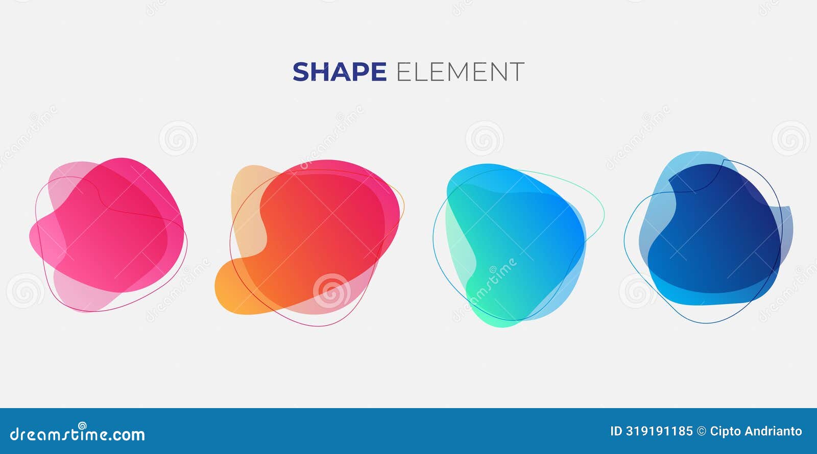 Fluid Graphic Shape Element Design Vector Background Liquid Gradient ...