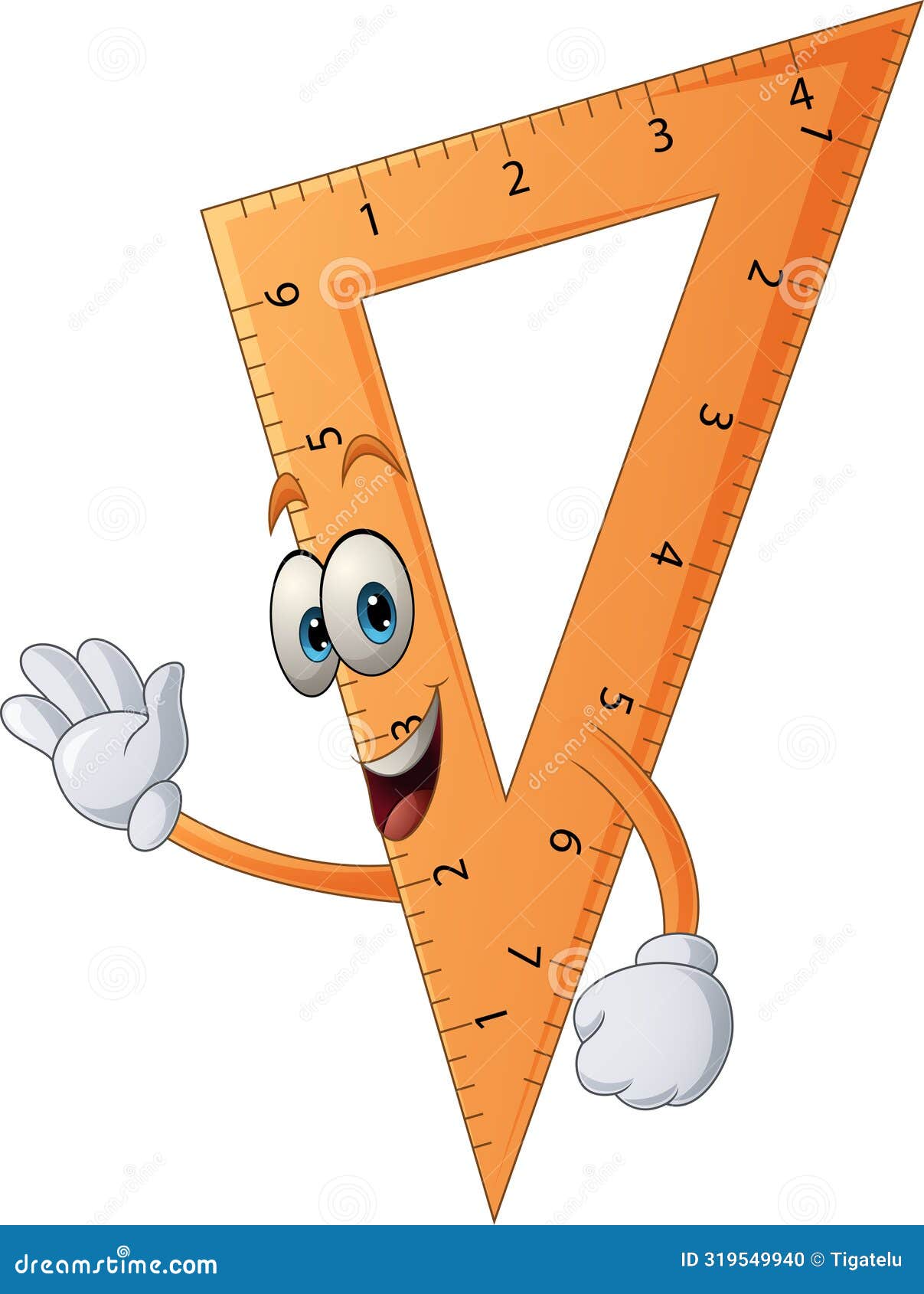 Triangle Ruler Square Set. Plastic School Drafting Drawing Right Angle ...