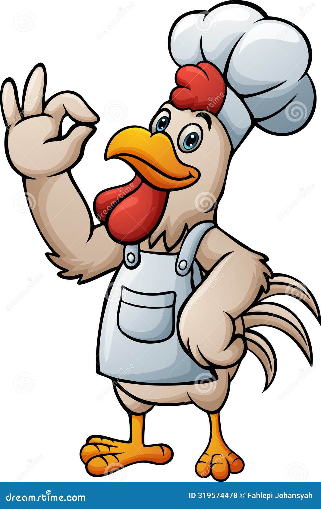 Rooster Chef Mascot Giving Ok Sign Stock Vector - Illustration of funny ...