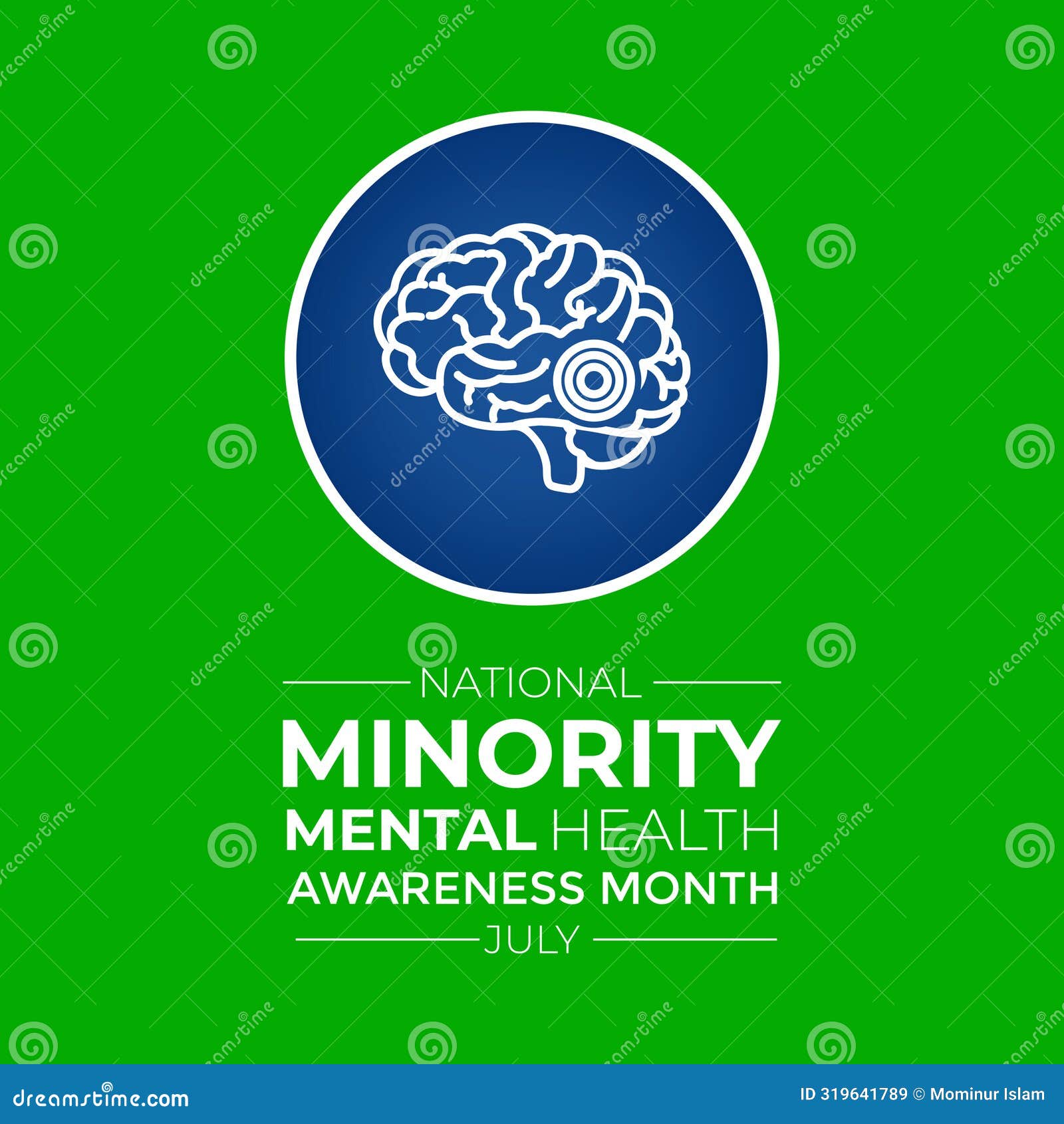 Minority Mental Health Awareness Month. Banner, Poster, Card And ...