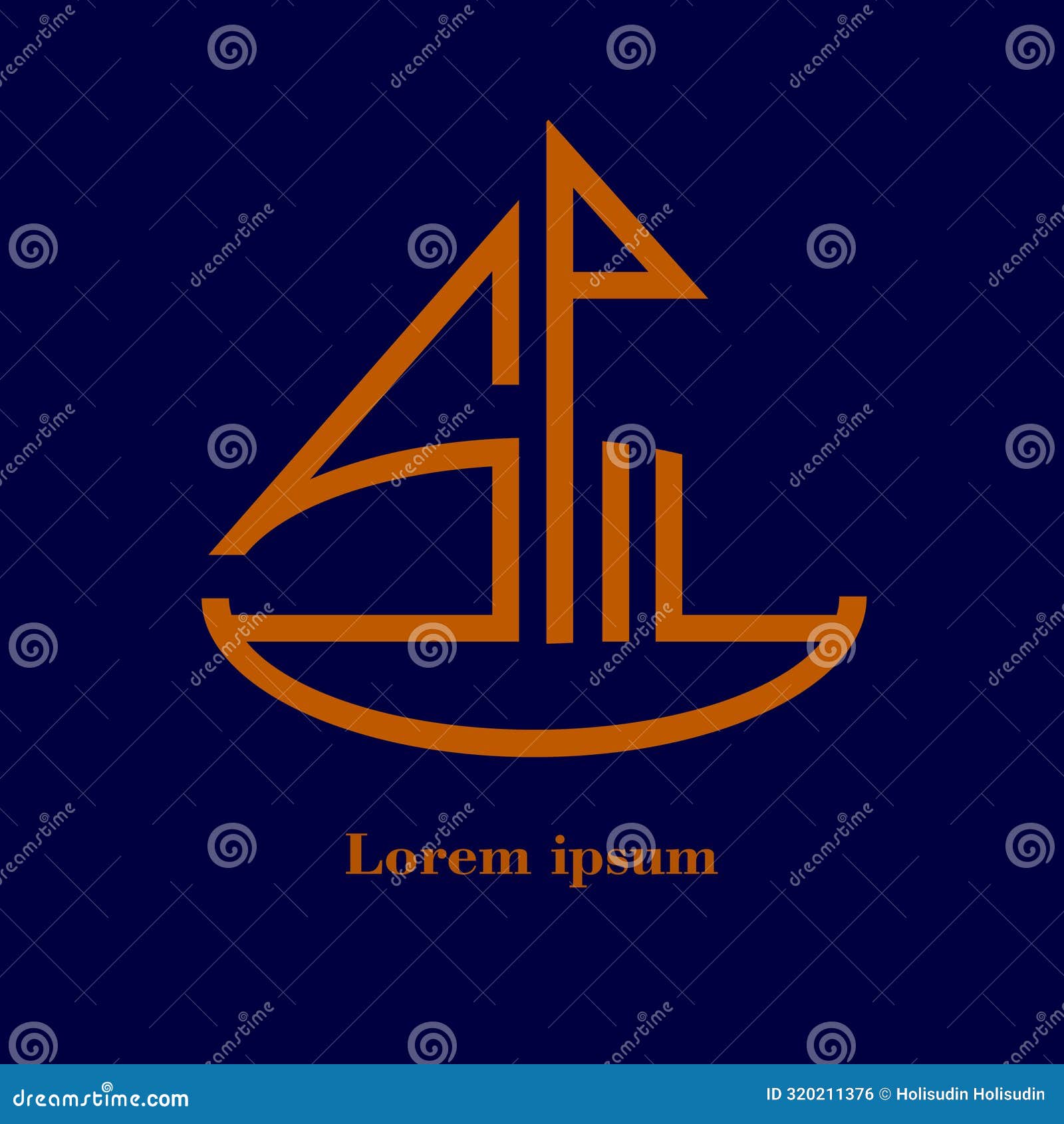 Text sail design logo stock illustration. Illustration of graphics ...