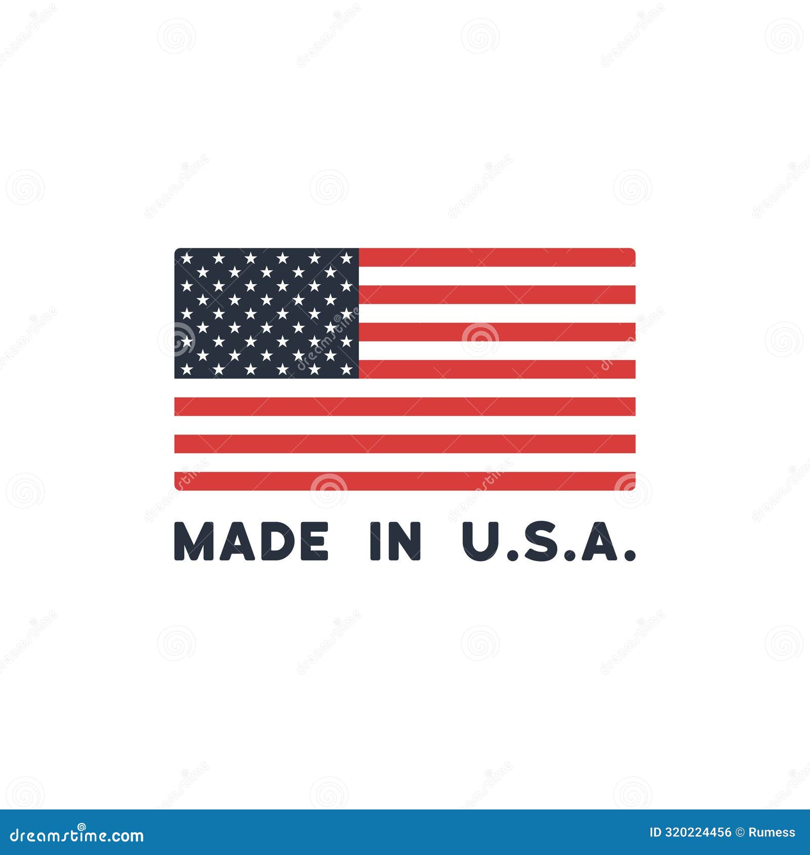 Made in USA Badge Icon. Vector Illustration Stock Vector - Illustration ...
