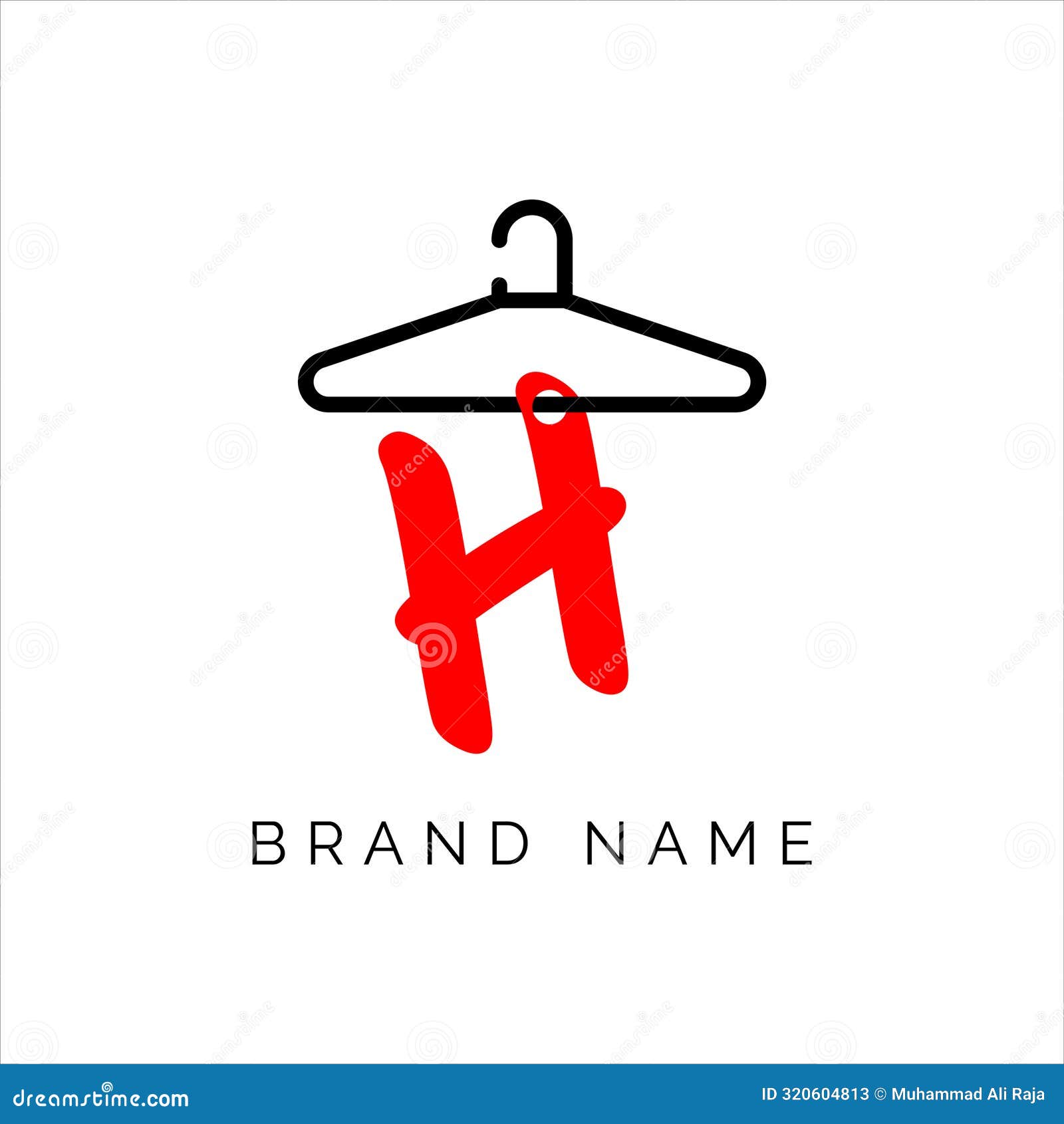 Letter H Fashion Logo, Hanging Letter H Vector Icon, Boutique Logo ...
