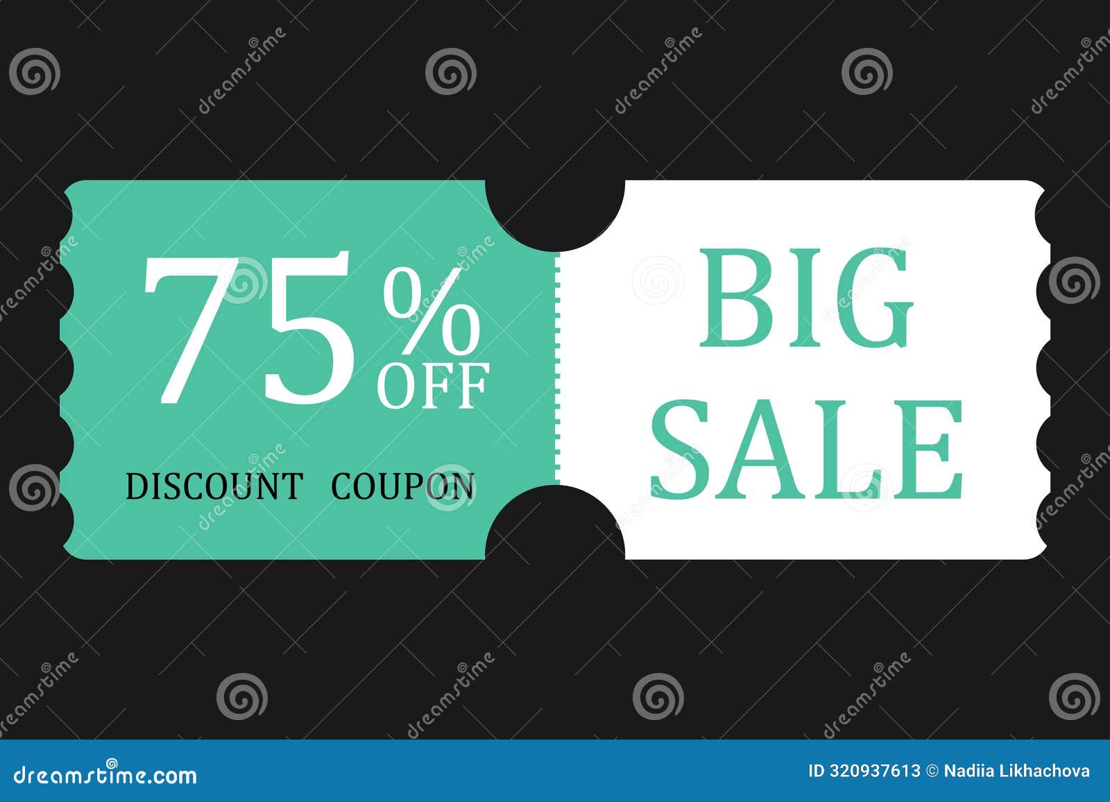 Discount Coupon for Big Sale. Gift Certificate Vector. Special Offer ...