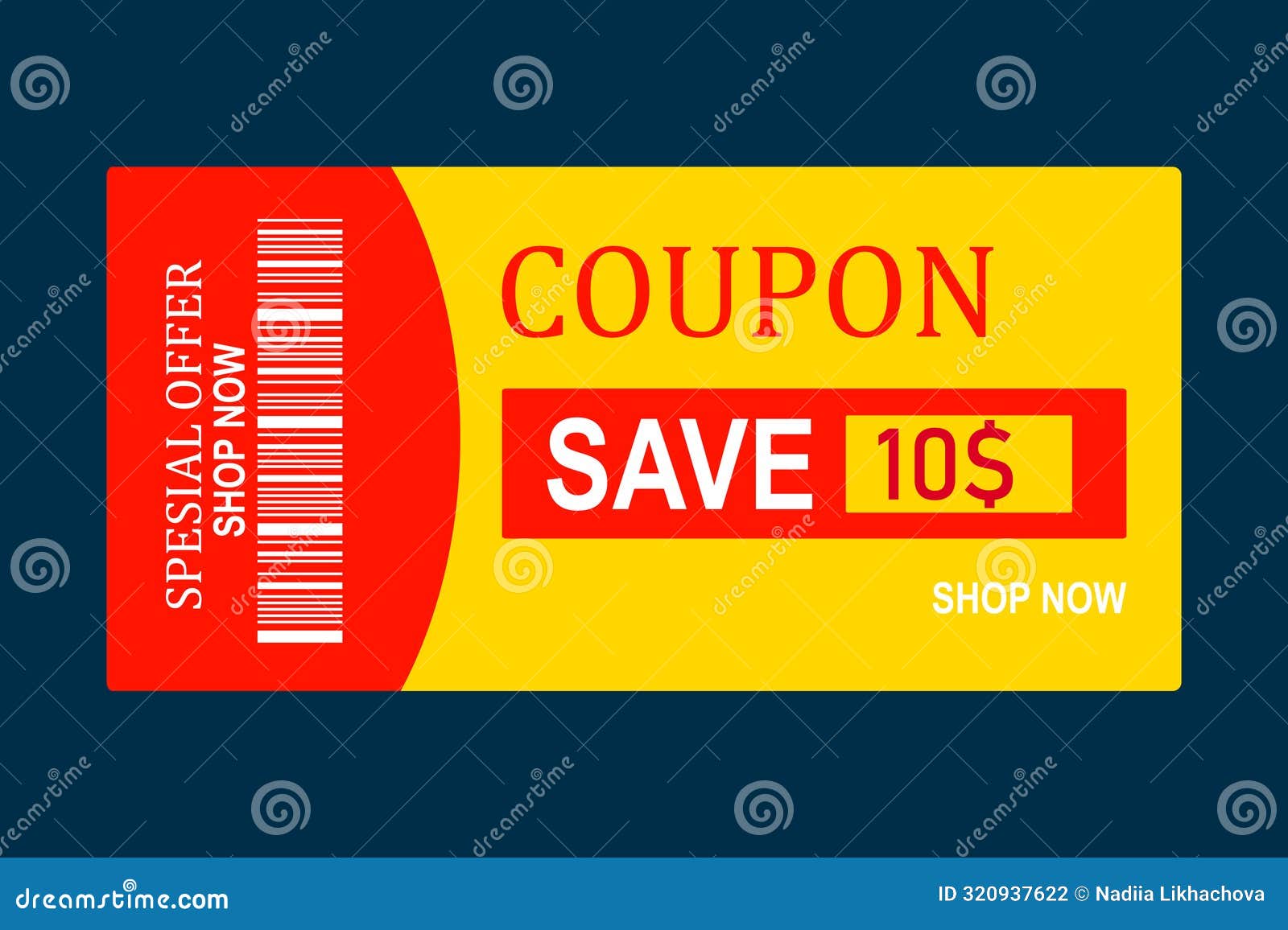 Vector Coupon. Coupon Template for Discount and Cashback Stock Vector ...