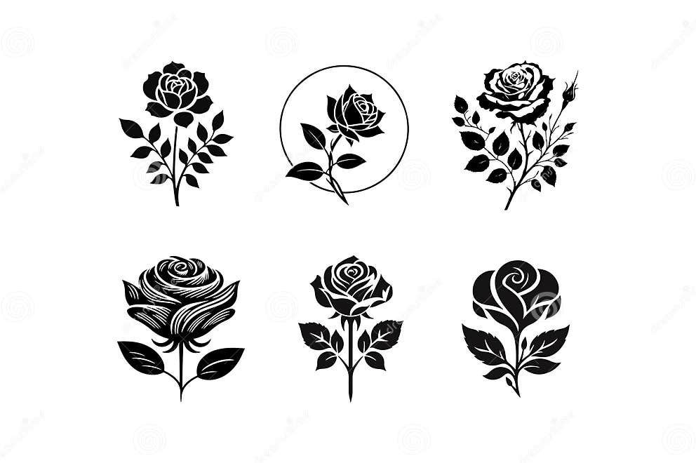 Rose Flower Vector Illustration Most Beautiful Art Stock Vector ...
