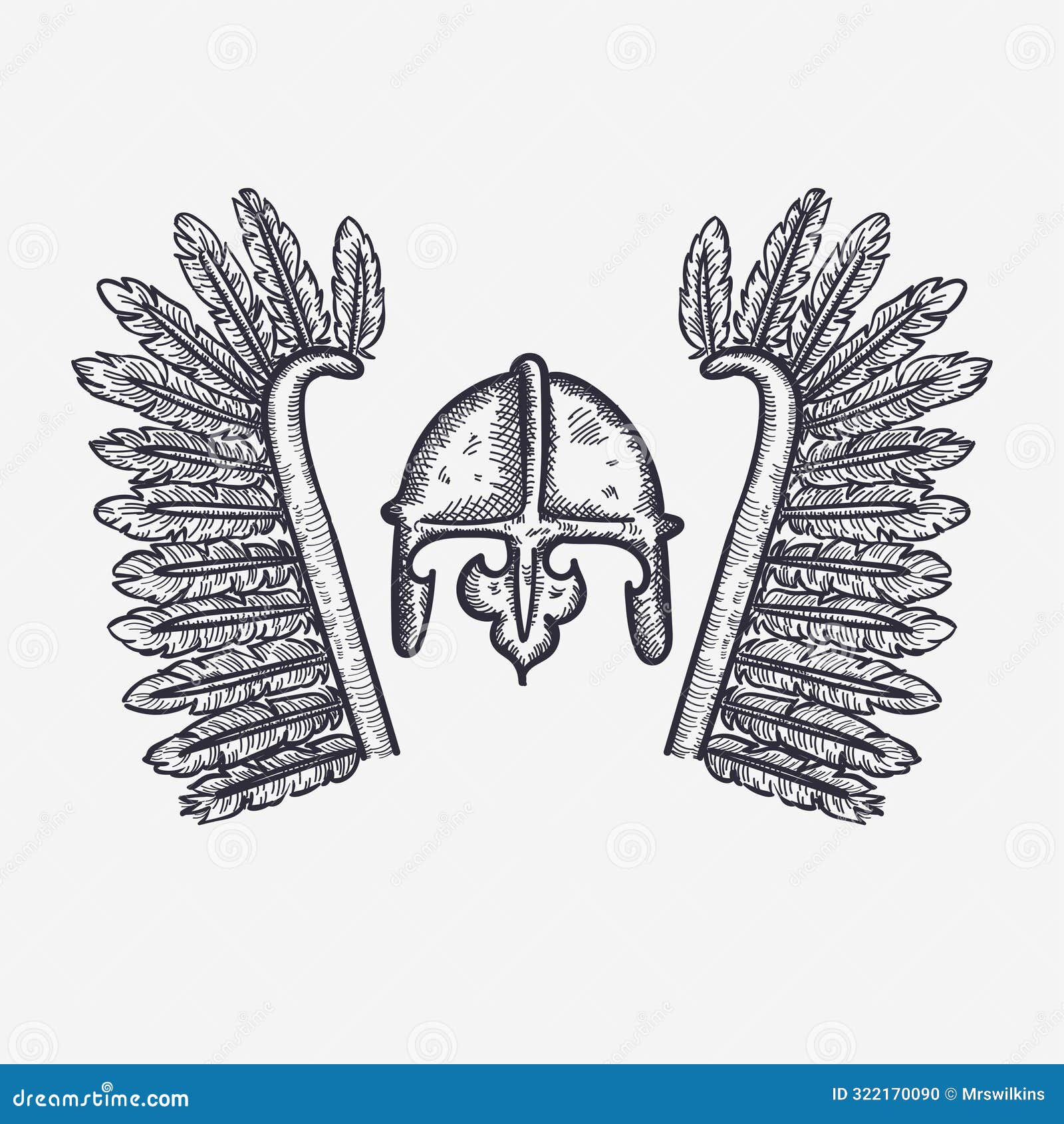 Hussar - Polish Winged Medieval Soldier, Knight, Vector Hand Drawn ...
