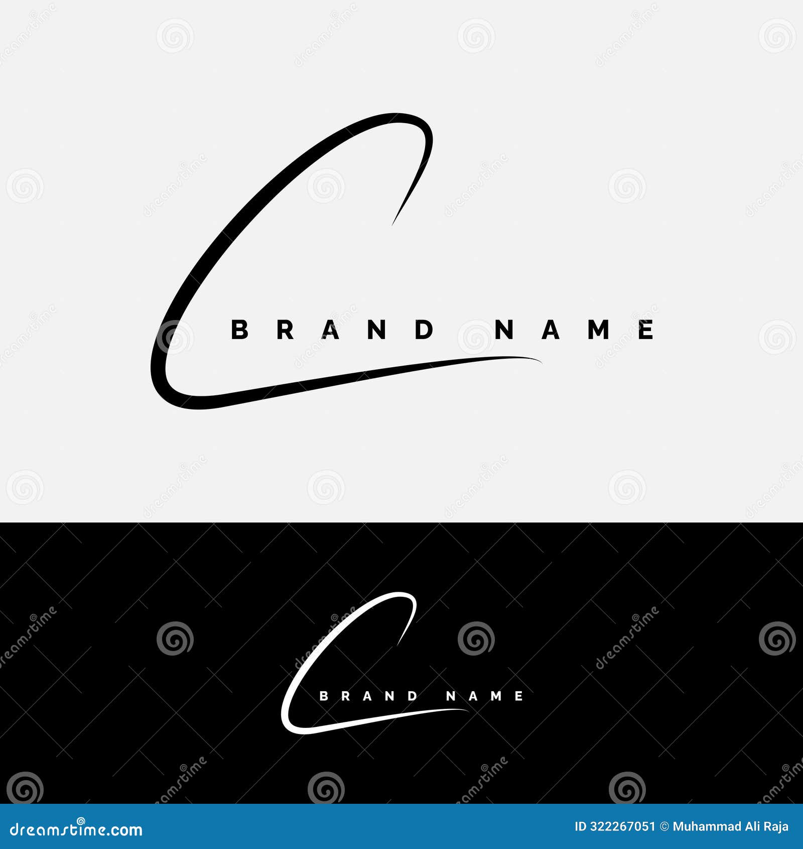 Letter C Signature Logo - Initial Alphabet for C - Handwritten C Logo ...