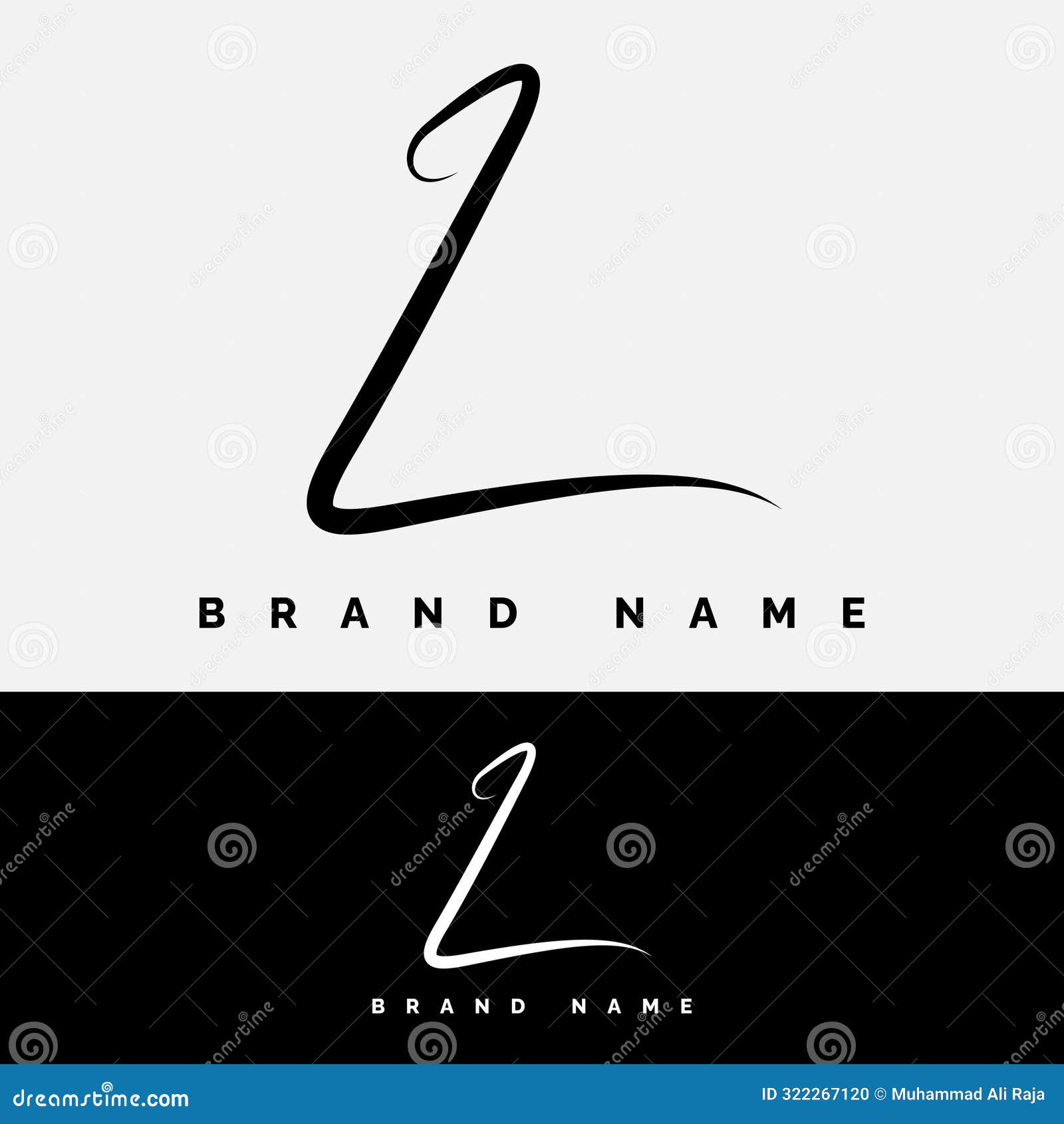 Letter L Signature Logo - Initial Alphabet for L - Handwritten L Logo ...