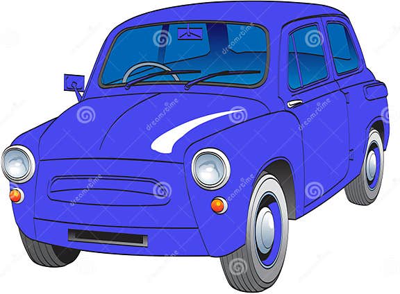 Vector Clip Art Blue Car Classic Modern Illustrations Image Stock ...