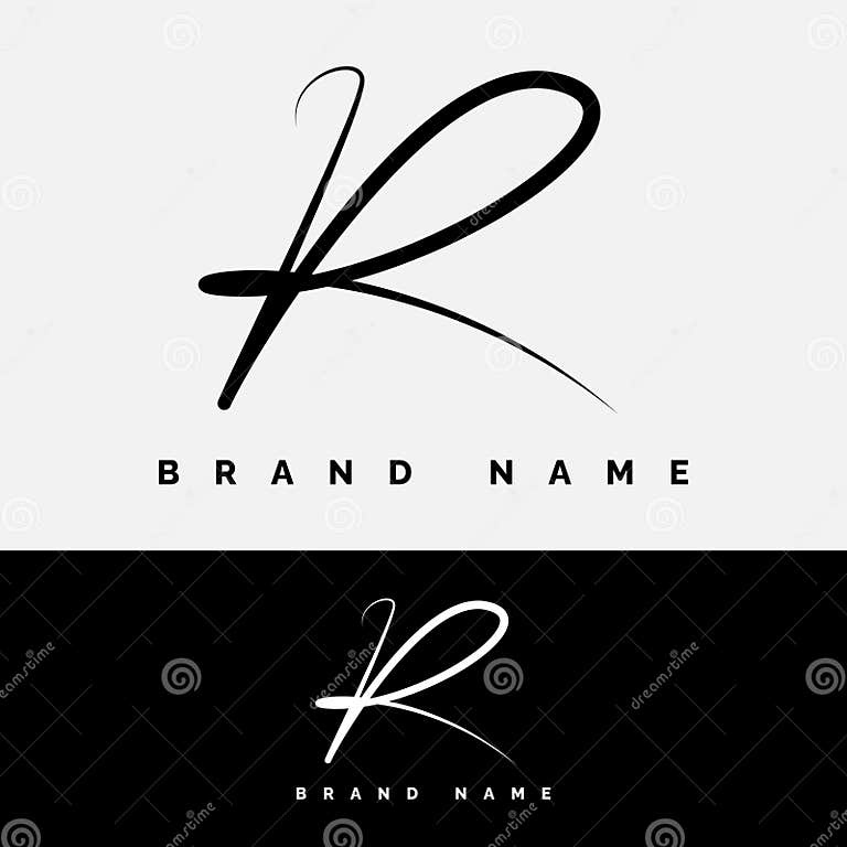 Letter R Signature Logo - Initial Alphabet for R - Handwritten R Logo ...