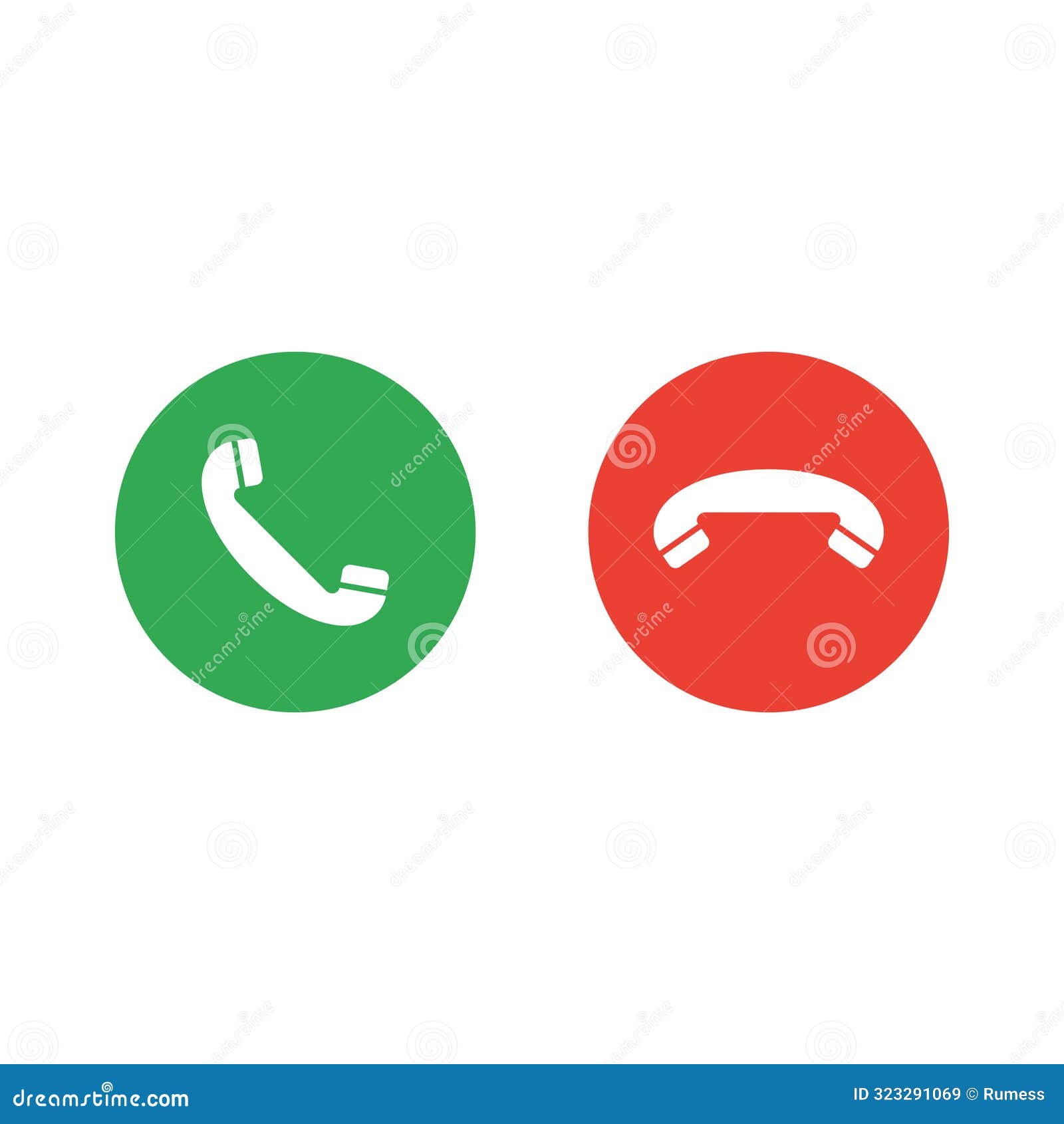 Phone Call Button Icons. Vector Illustration Stock Vector ...