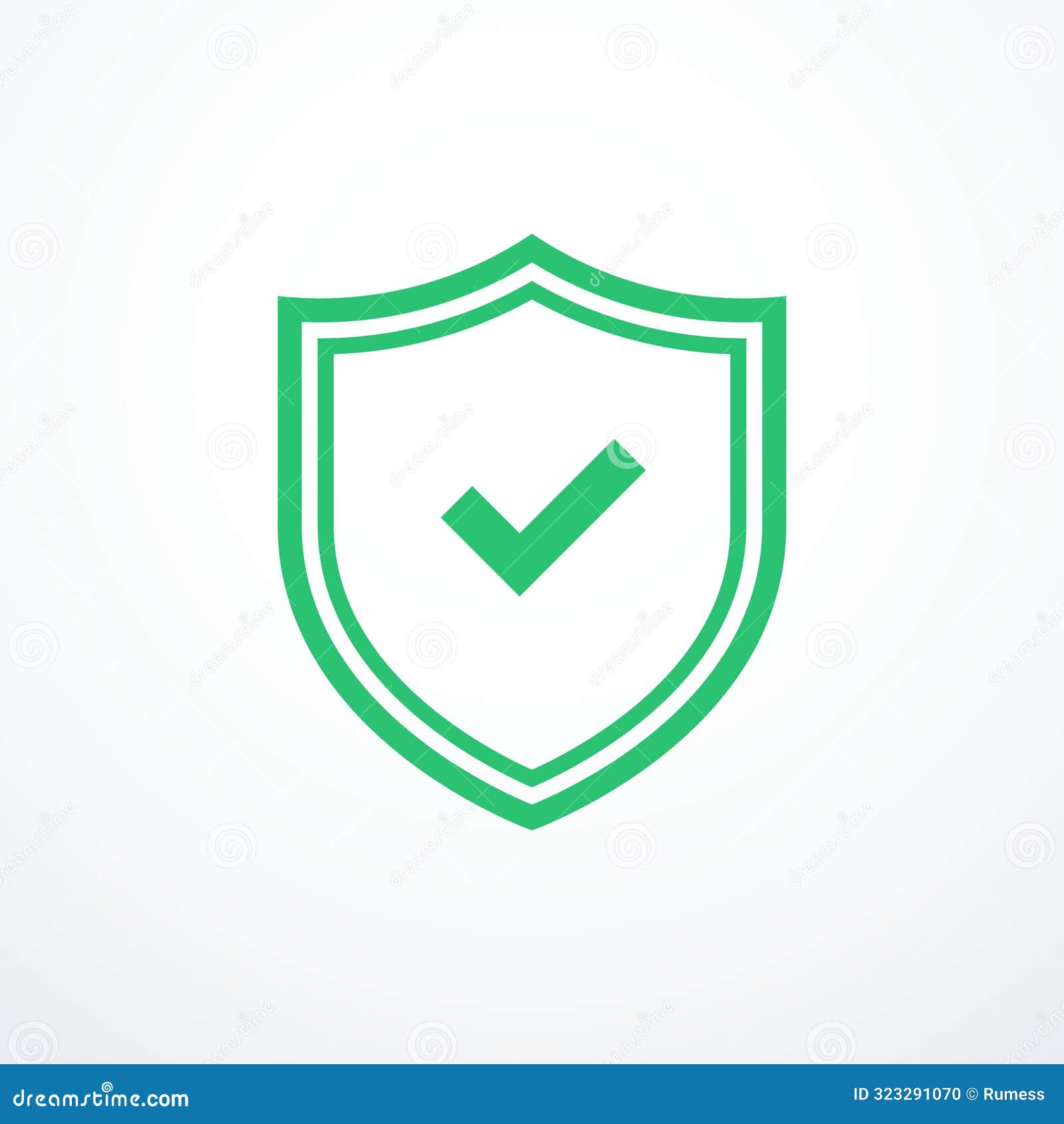 Green Shield Check Mark Icon. Vector Illustration Stock Vector ...