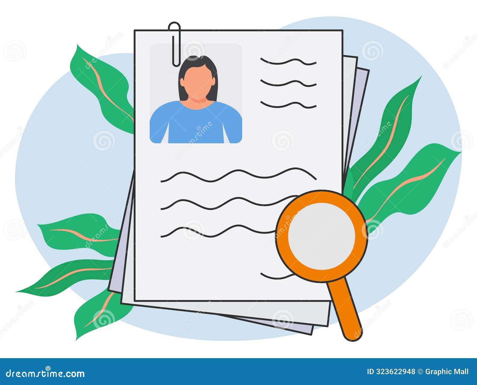 Employee Profile File Button Icon. Vector Illustration | CartoonDealer ...