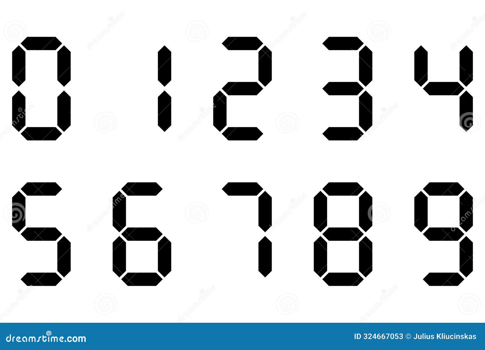 Numbers, Numerals Dial Illustration. Time, Duration And Schedule ...