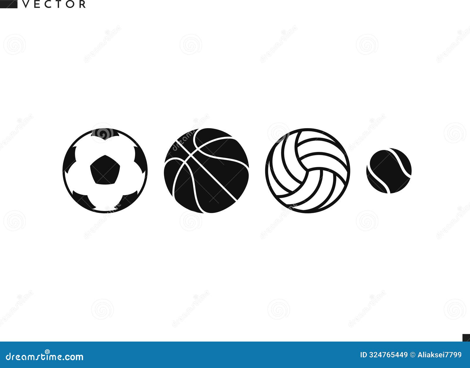 Sport Ball Logo Set Vector Illustration | CartoonDealer.com #77872262