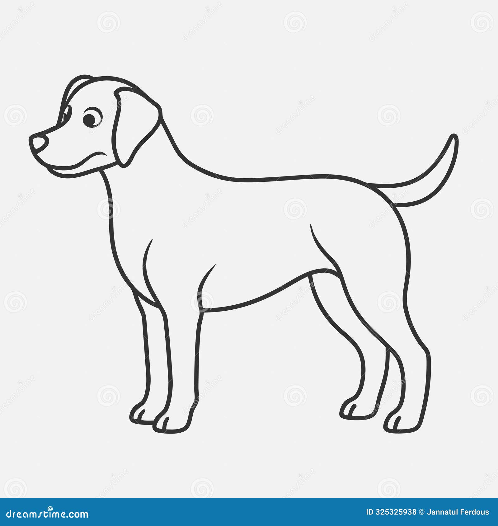 Elegant Dog Line Art Vector, Stunning Minimalist Canine Illustrations ...
