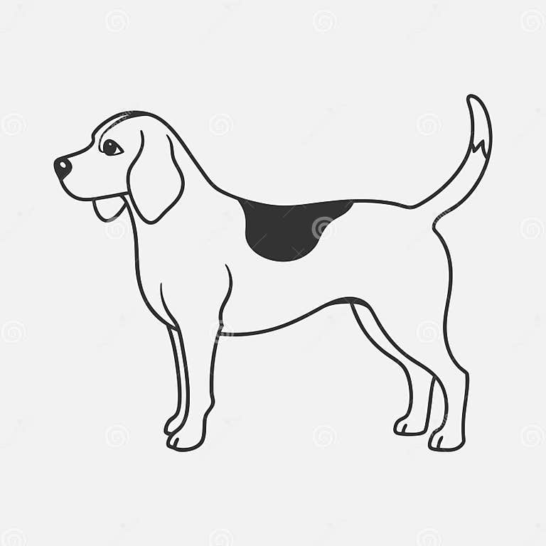 Stunning Beagle Line Art Vector: Perfect for Your Creative Projects ...