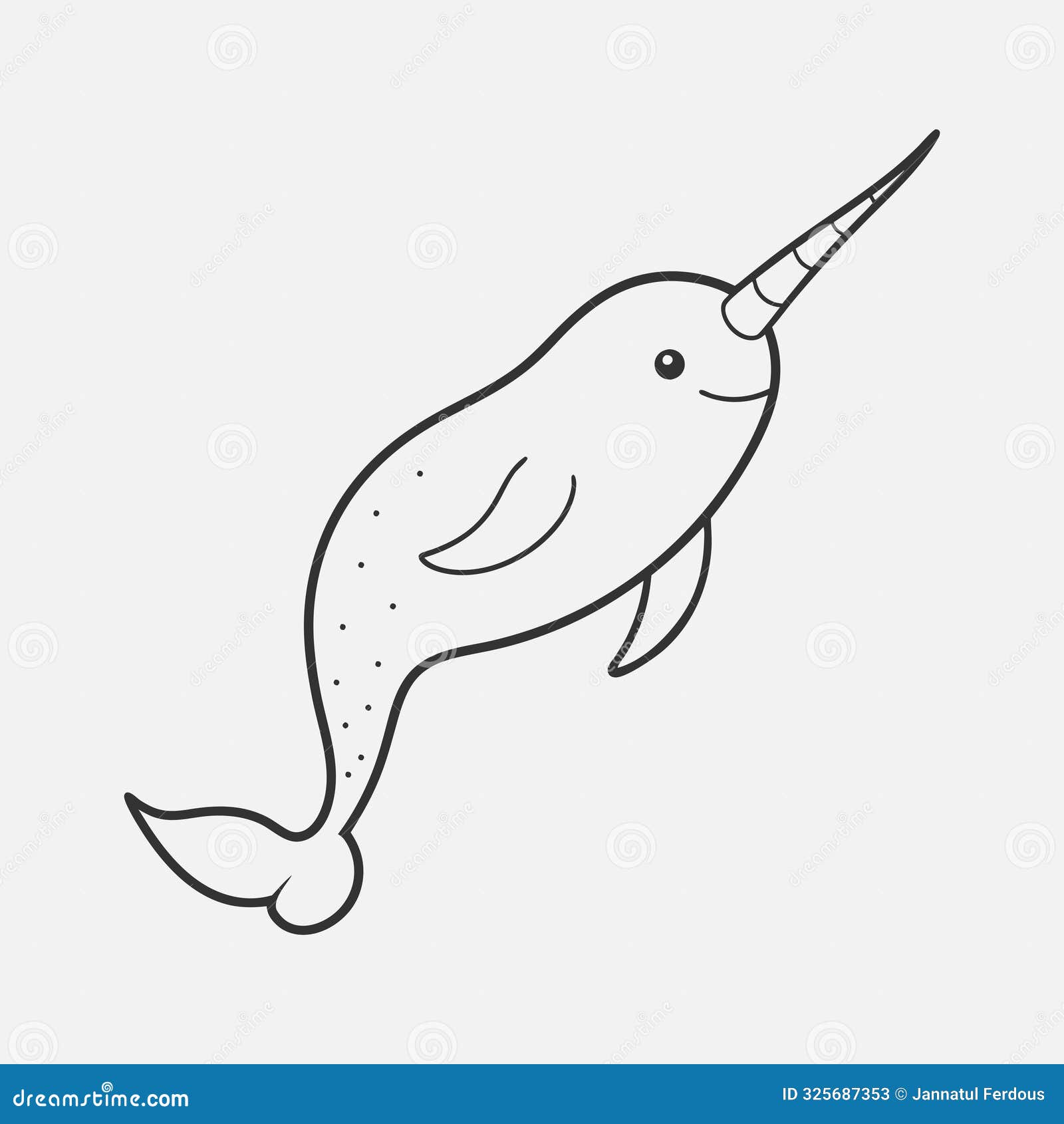 Stunning Narwhal Line Art Vector Set, Majestic and Elegant ...