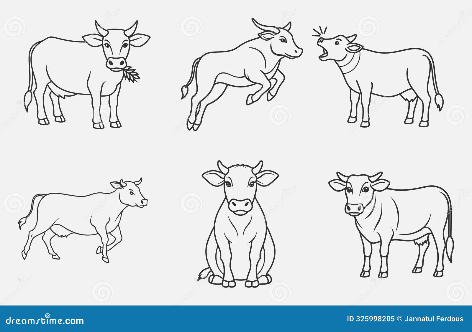 Ultimate Cow Line Art Set Vector Collection ,Premium Illustrations and ...