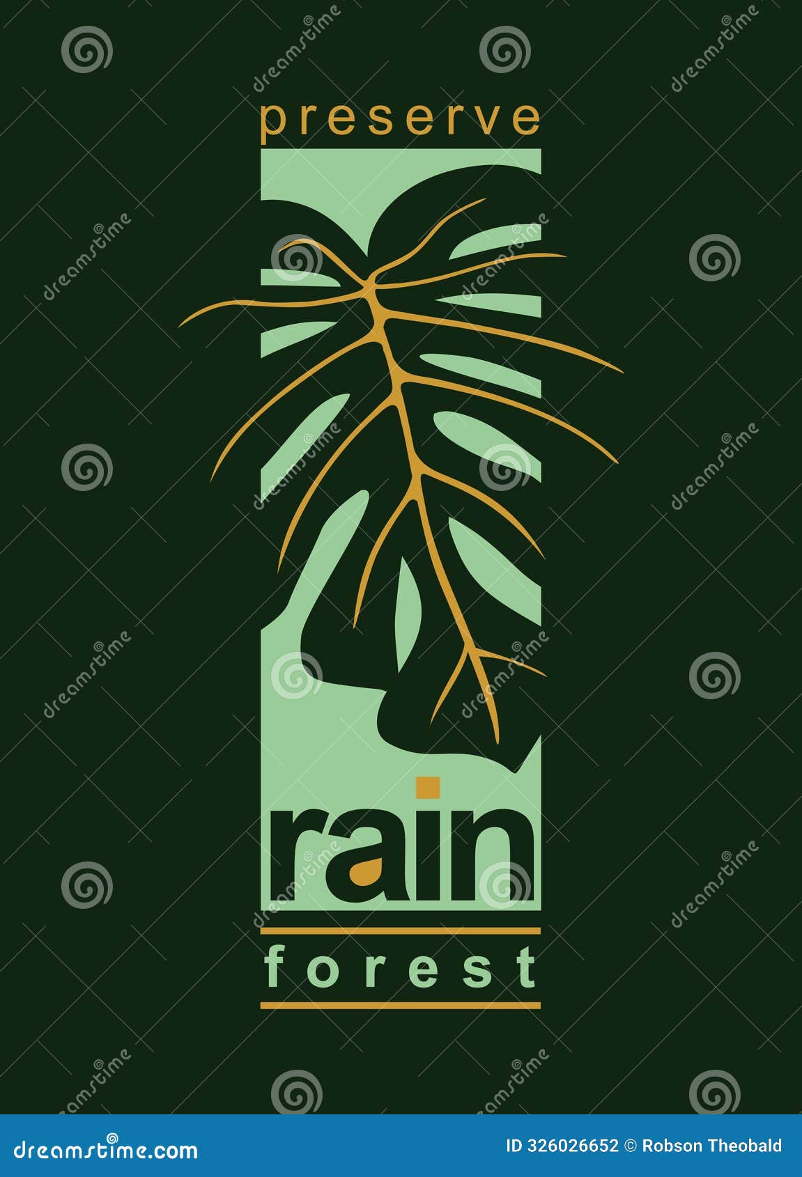 Preserve Rain Forest stock vector. Illustration of vegetation - 326026652