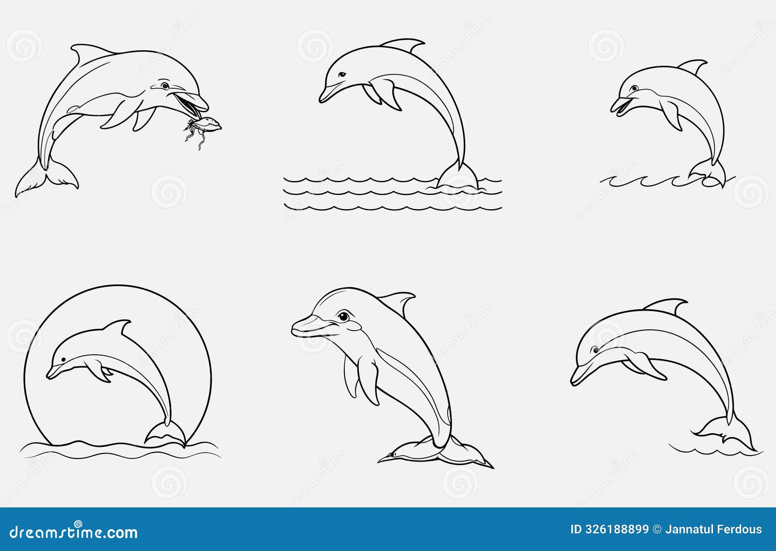 Ultimate Dolphin Line Art Set Vector, Stunning Illustrations for ...