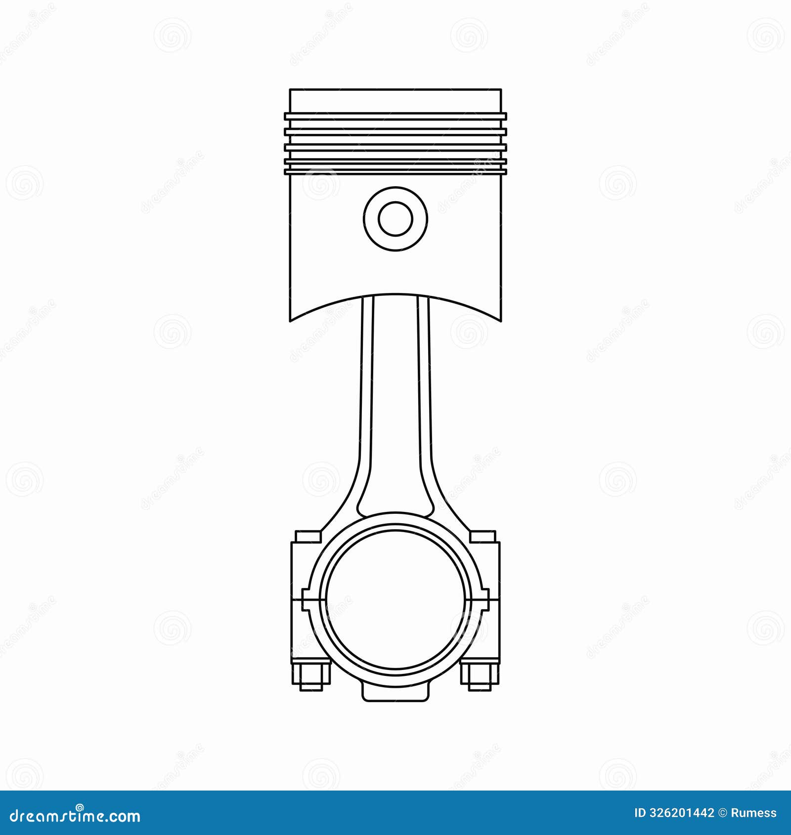 Engine Piston and Connecting Rod Icon. Vector Illustration Stock ...
