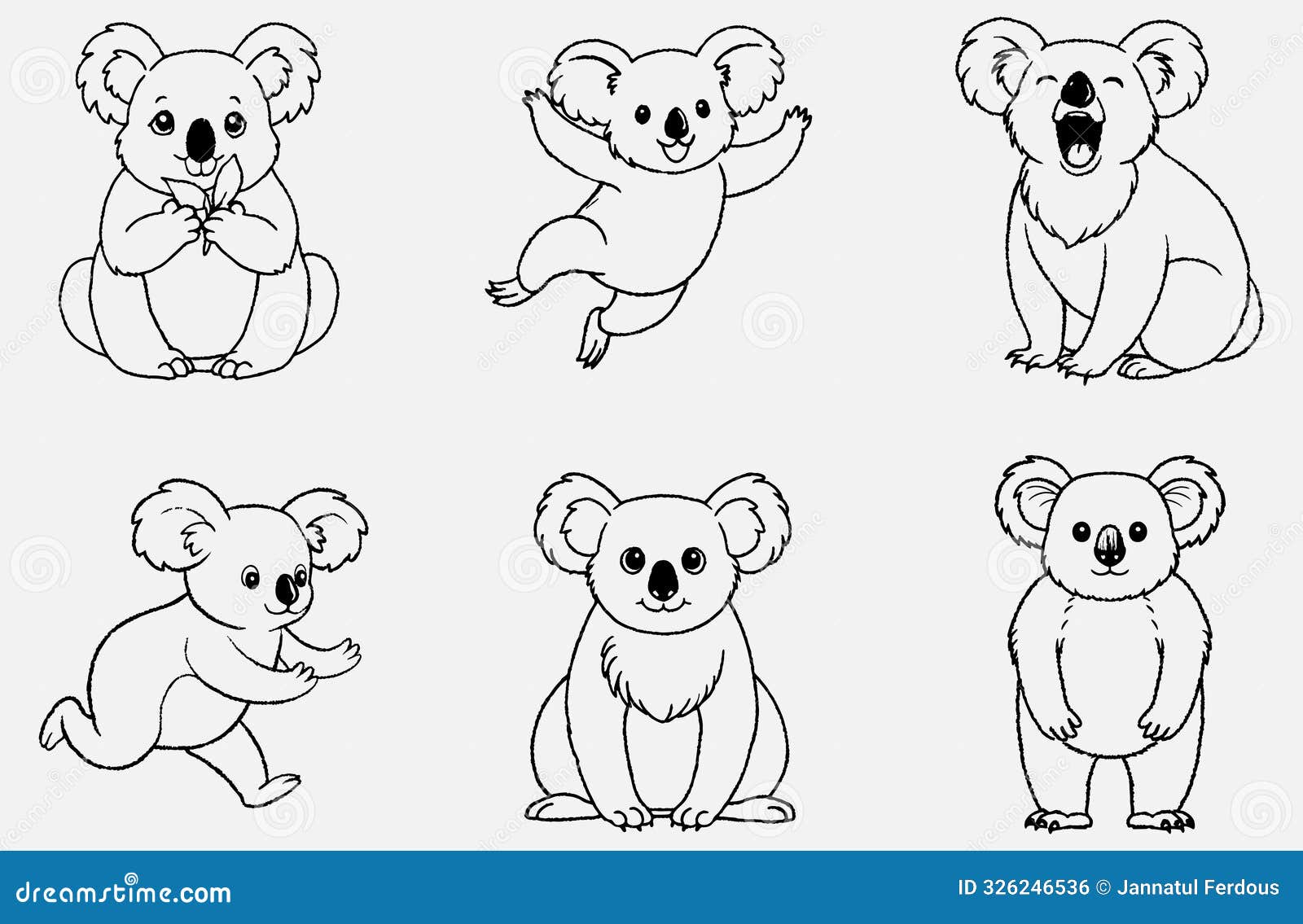 Ultimate Koala Line Art Se, Largest Collection of High-Quality Koala ...