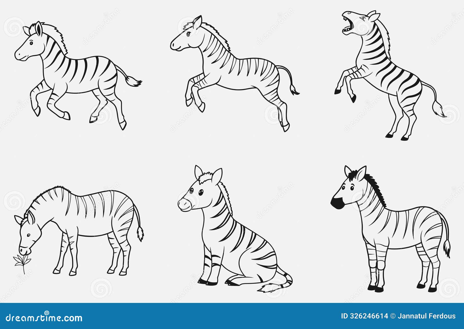 Ultimate Zebra Line Art Set, Over Stunning Black White Designs Stock ...