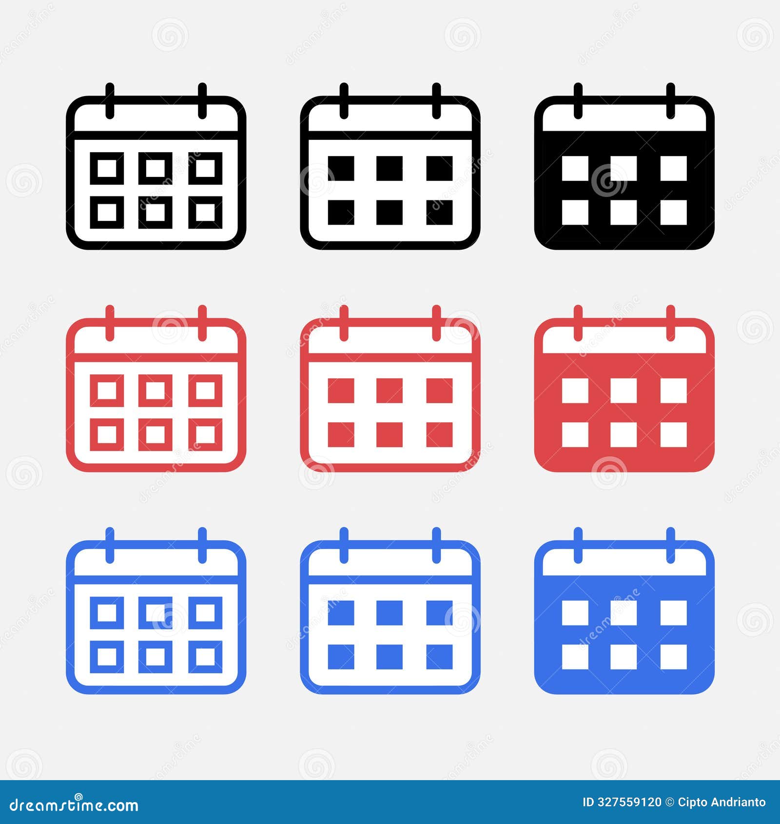 Flat Design Date Ins Multiple Colors Illustration Stock Vector ...