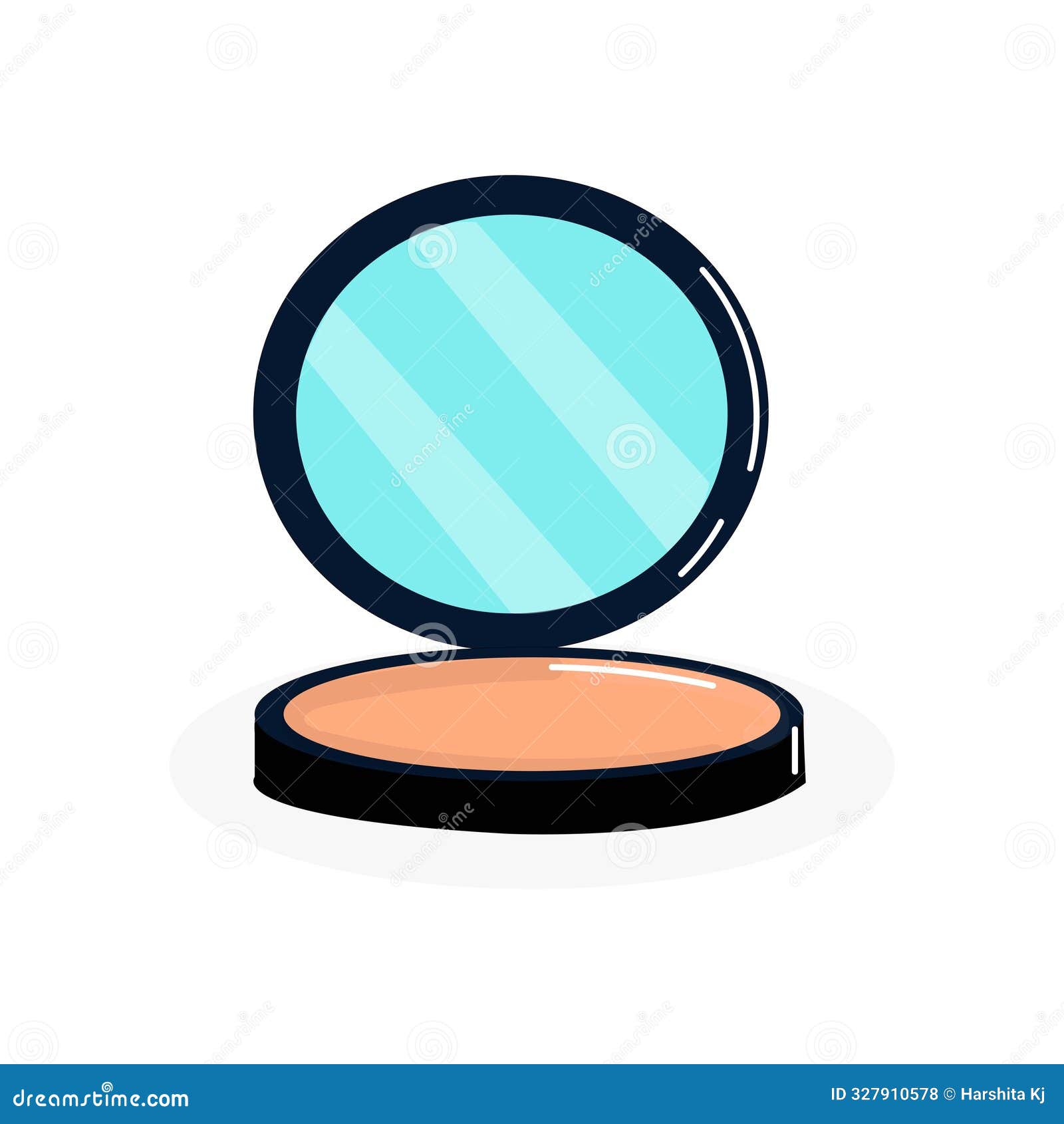 Compact powder vector stock vector. Illustration of gadget - 327910578