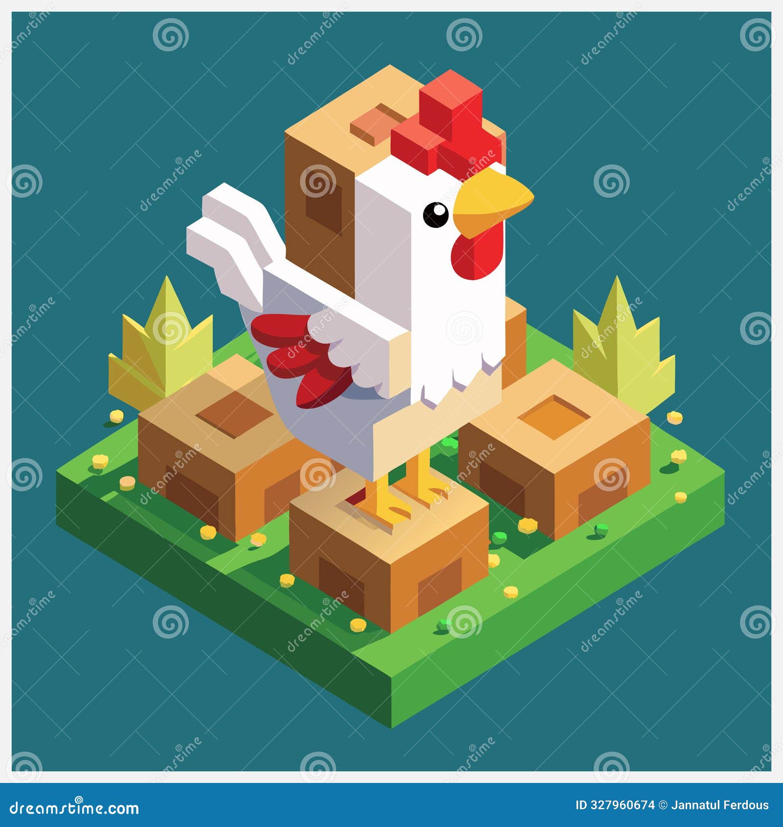Stunning Hen Isometric Illustrations, a Visual Feast of Detailed ...