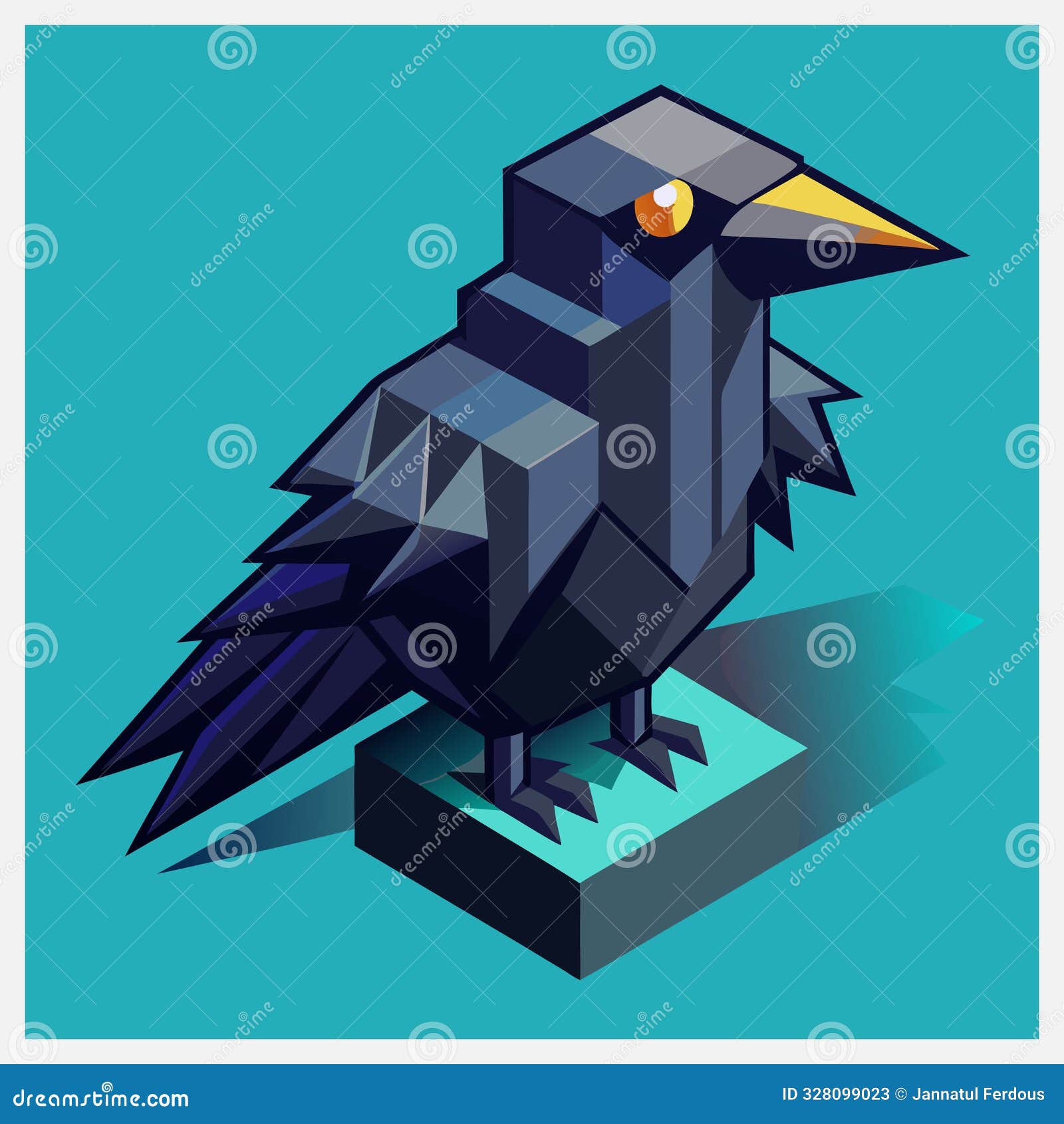 Stunning Crow Isometric Illustrations: a Comprehensive Collection Stock ...