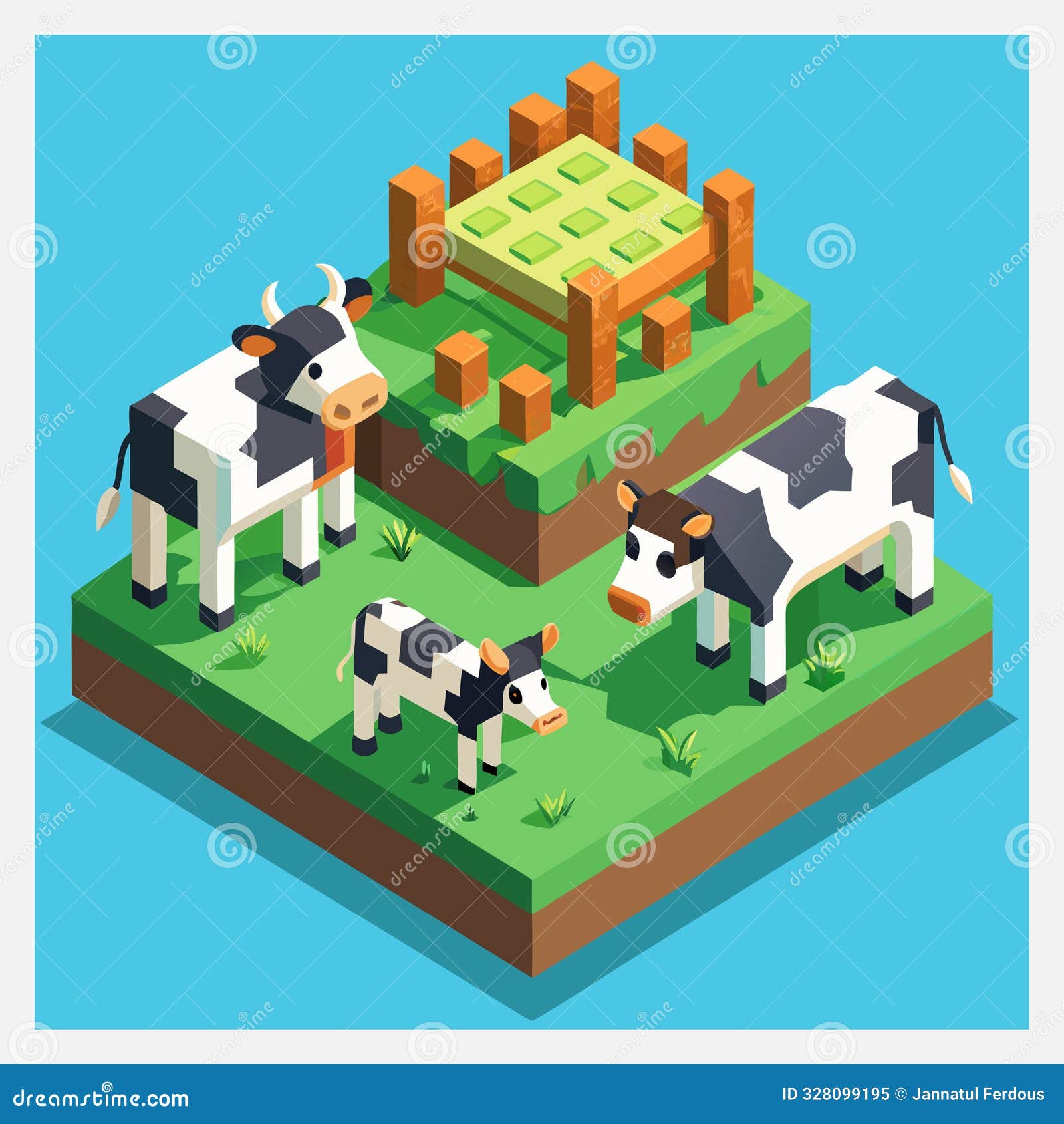 Stunning Isometric Illustrations of Cows: a Comprehensive Collection ...
