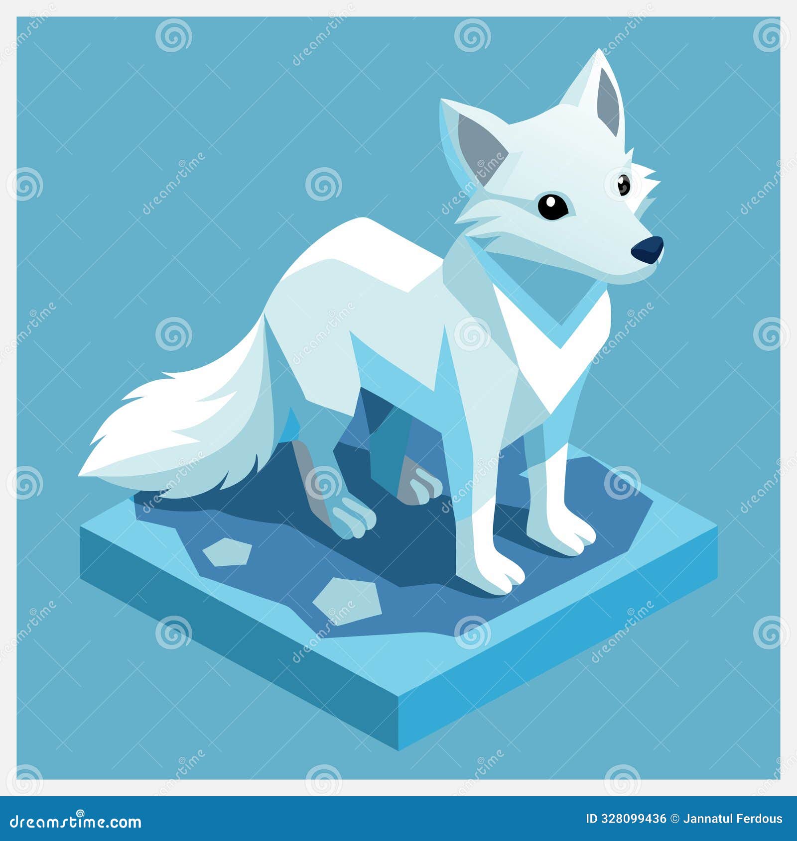 Majestic Arctic Fox Isometric Illustrations, an Artistic Adventure into ...