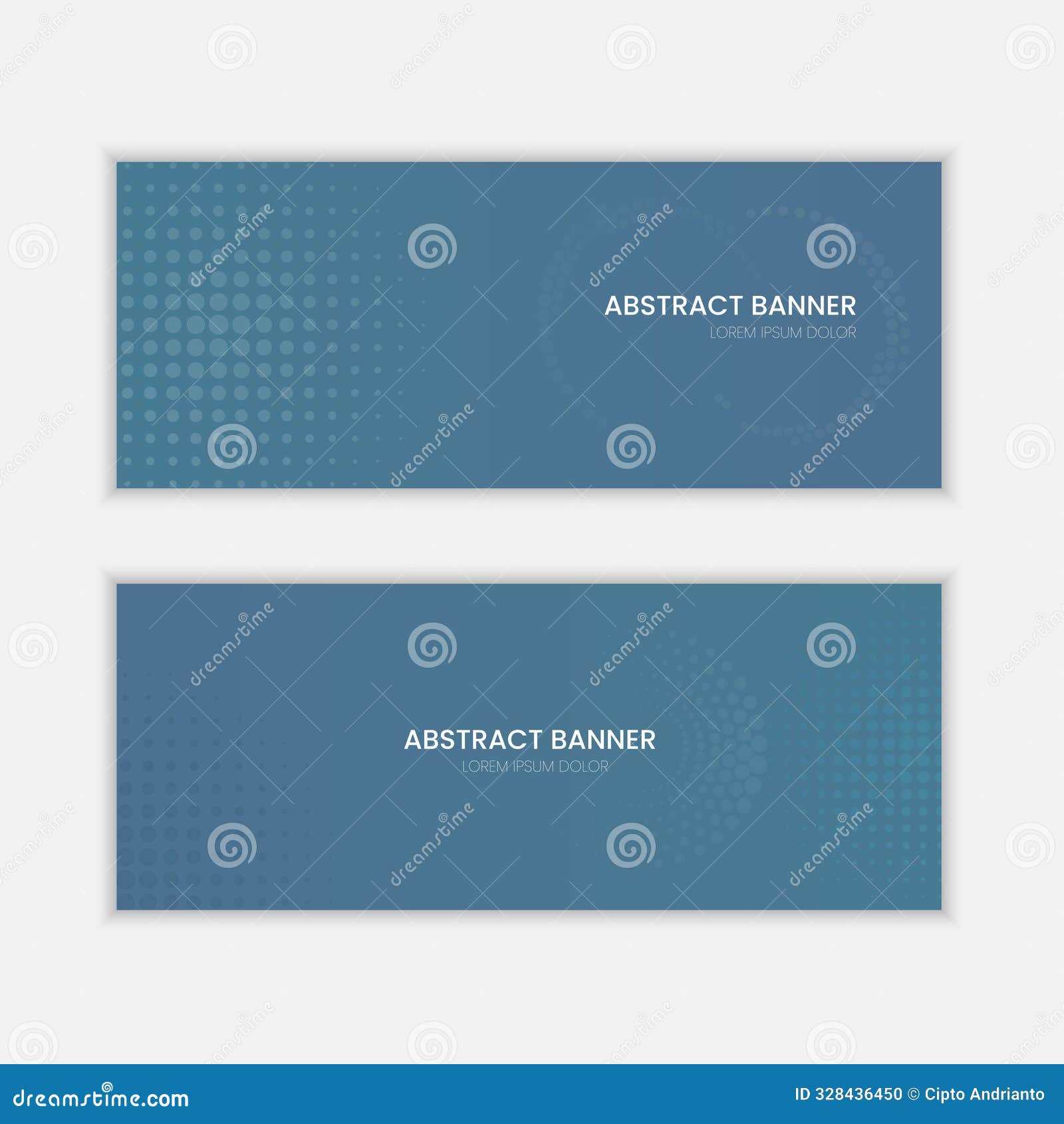 Abstract Blue Gradient Banner. Halftone Dotted Minimal Contemporary ...