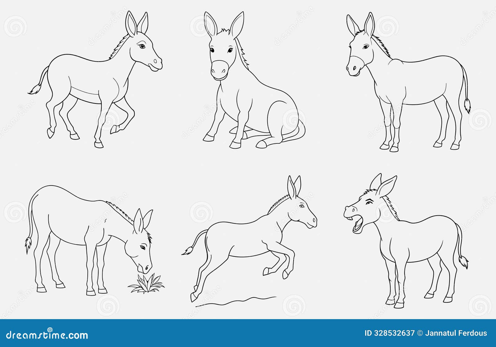 High-Resolution Mule Line Art Vector, Elegant, Minimalist Design Stock ...