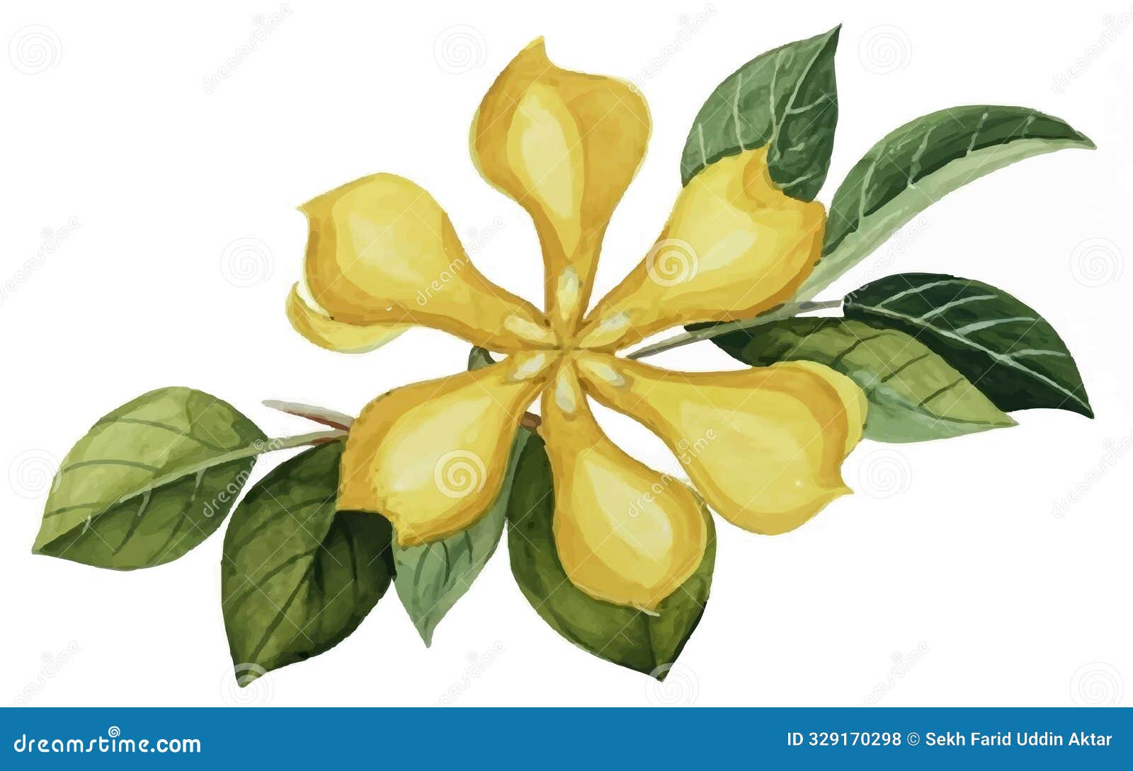 Betel Tree Watercolor Art and Illustration Generative AI Stock Vector ...