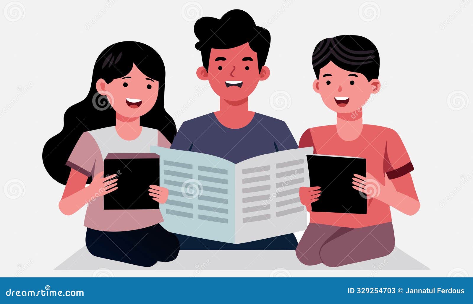 Isometric Set Of Boys In Different Poses Stands, Runs, Sits, Lies And ...